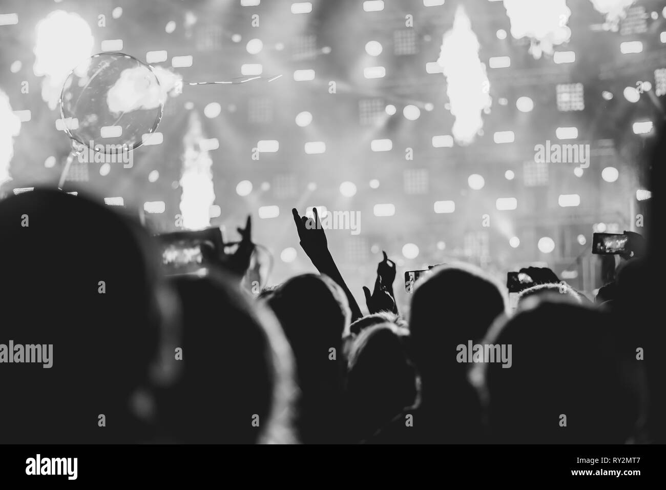 Dj hands up Black and White Stock Photos & Images - Alamy