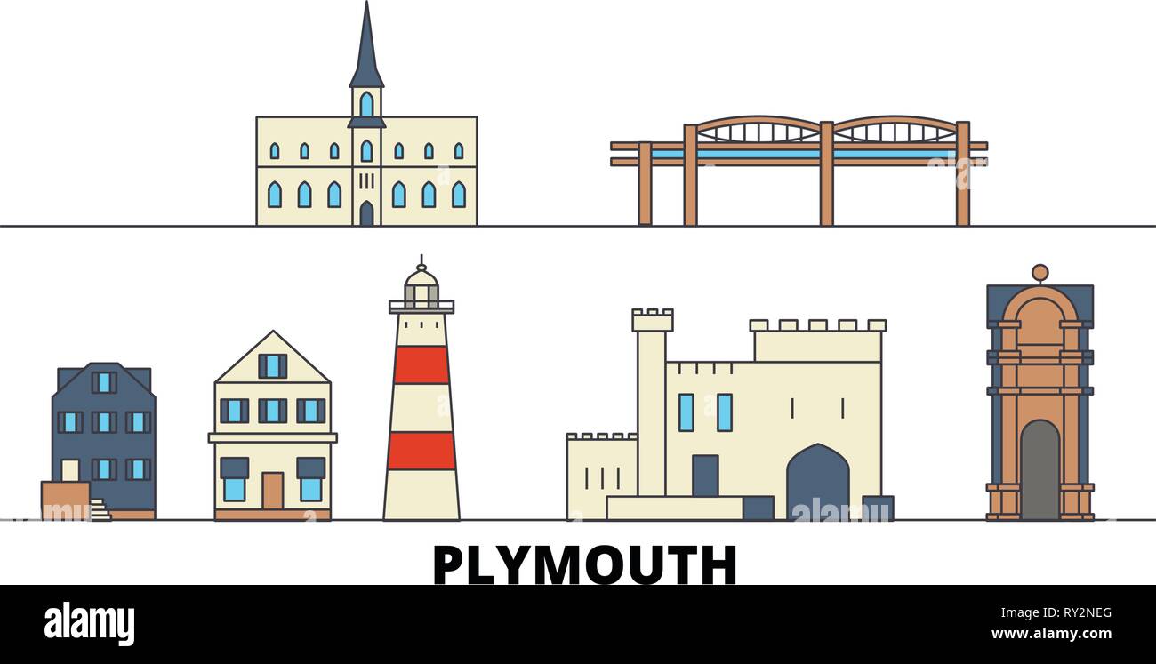 Plymouth skyline Stock Vector Images - Alamy