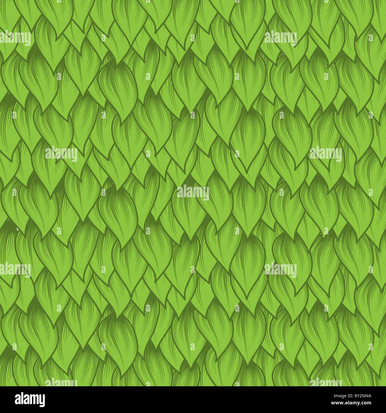 Abstract green leaves background with outline silhouettes Stock Vector ...