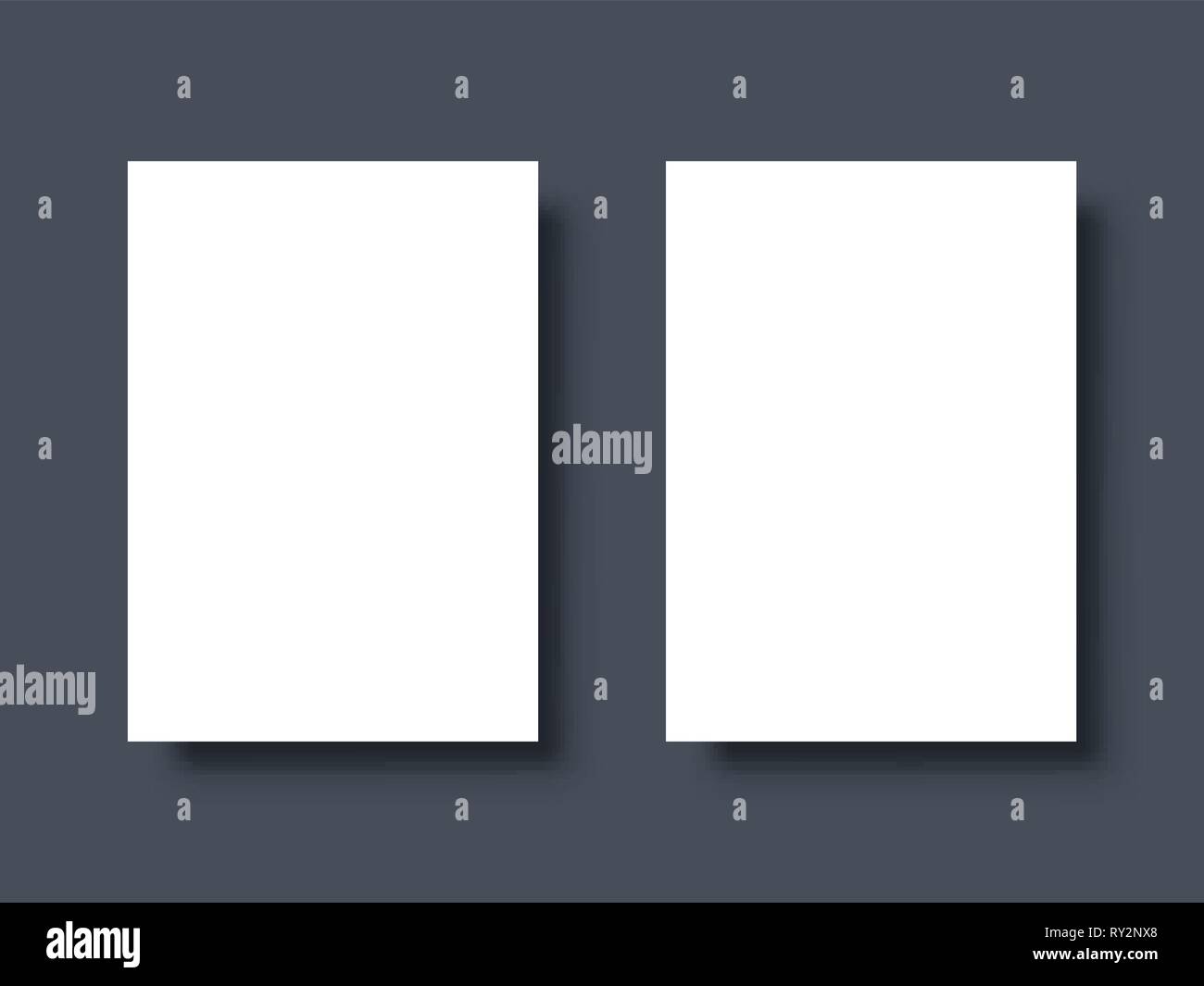 Empty white poster. Paper blank template. Vector illustration Stock ...