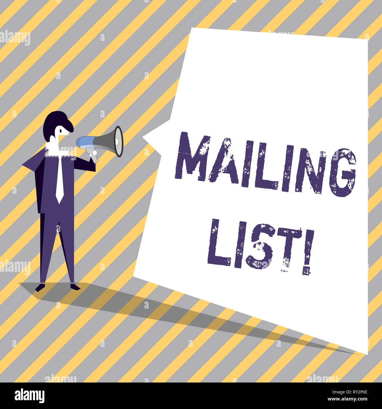 Writing note showing Mailing List. Business concept for Names and ...