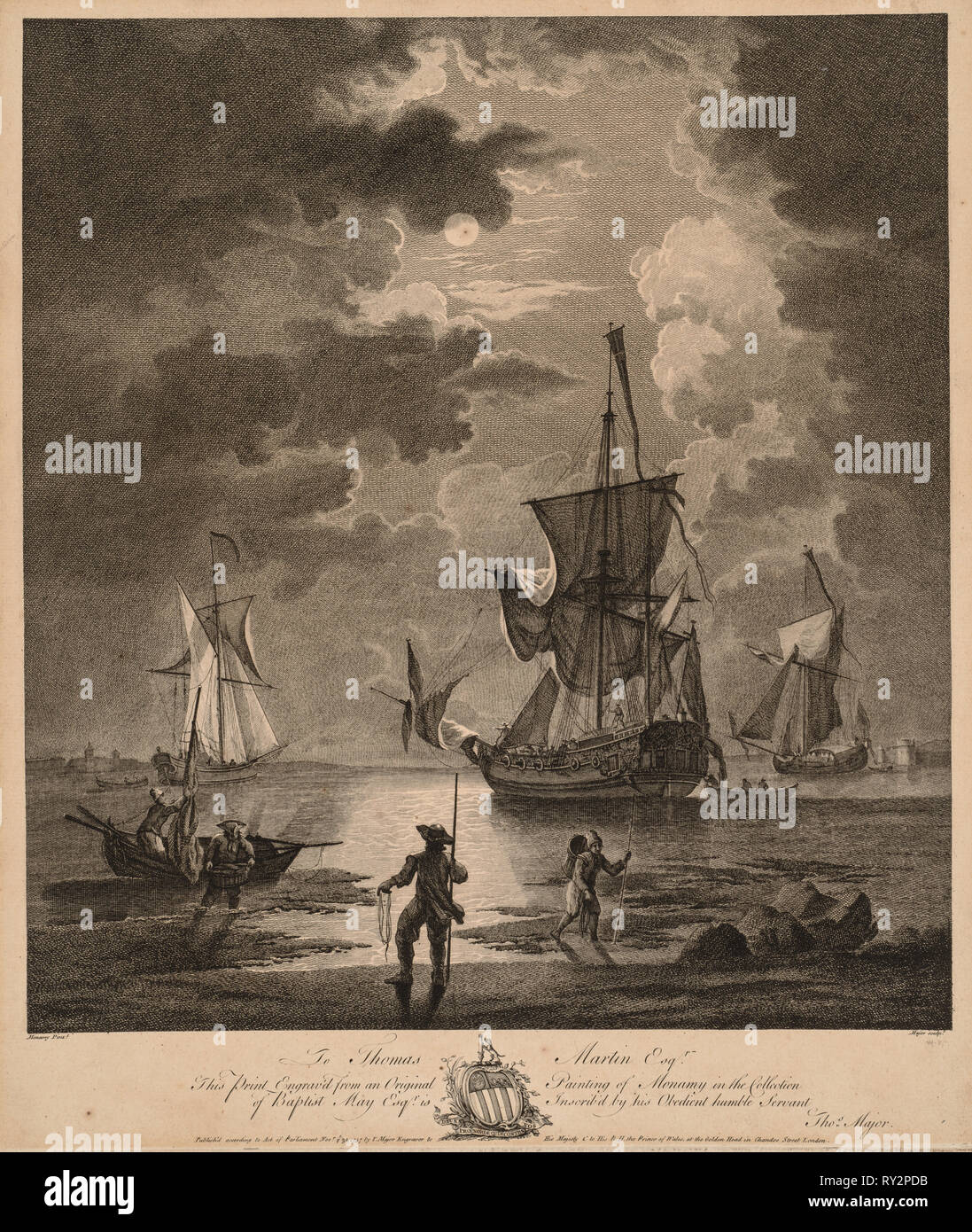 A View of the Sea by Moonlight. Thomas Major (British, 1714-1799 ...