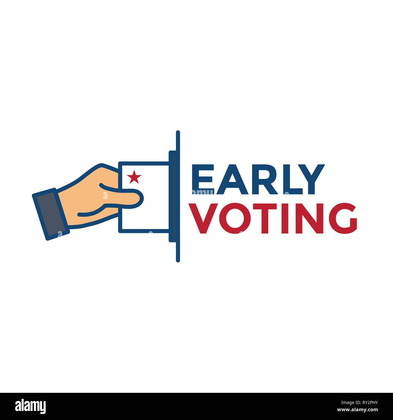 Voting 2020 Icon w Vote, Government, and Patriotic Symbolism and Colors ...