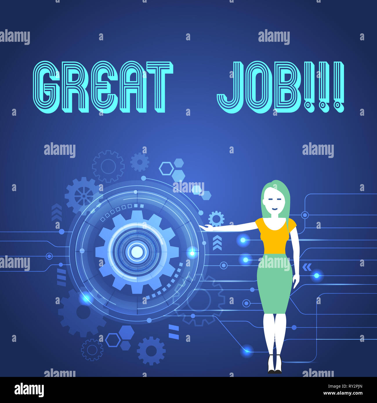 Handwriting text Great Job. Conceptual photo Excellent work Well done Good results Compliment ...