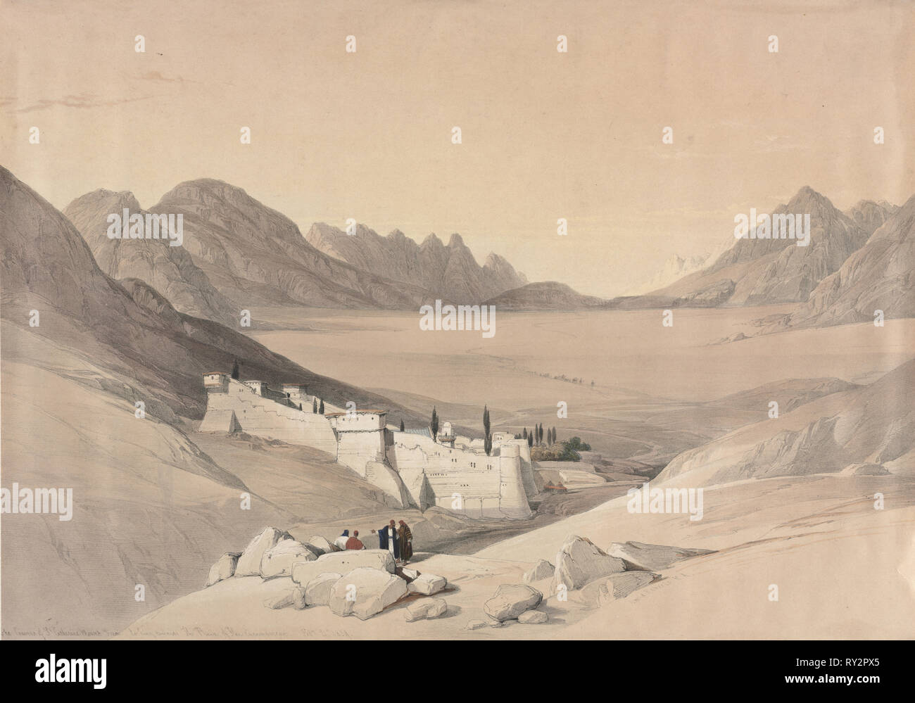 The Convent of St. Catherine, Mount Sinai, Looking towards the Plain of ...