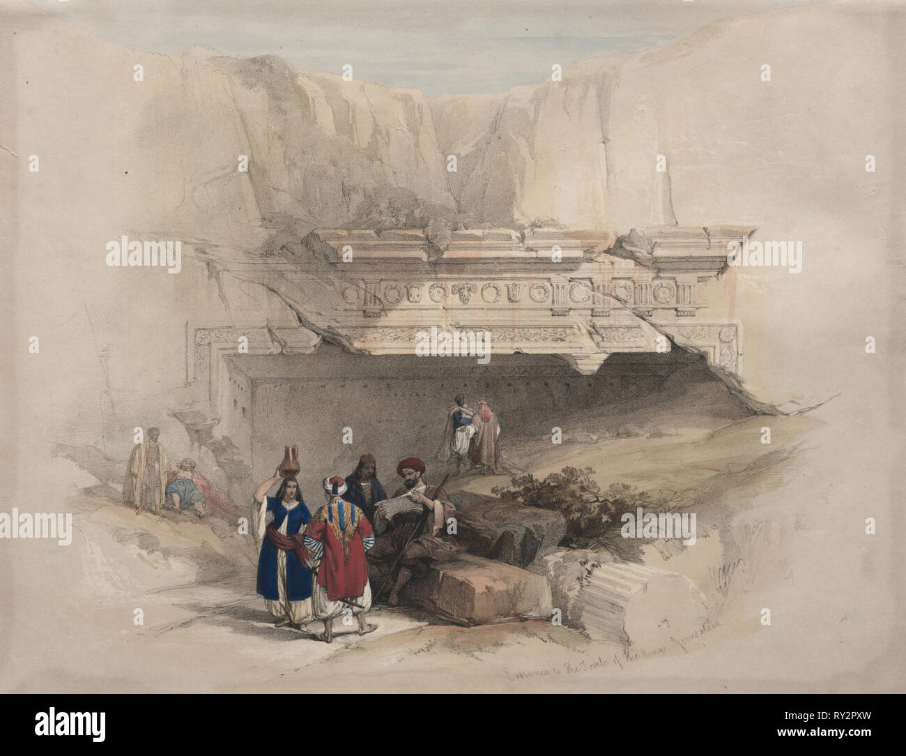 Entrance to the Tombs of the Kings, Jerusalem, 1839. David Roberts ...