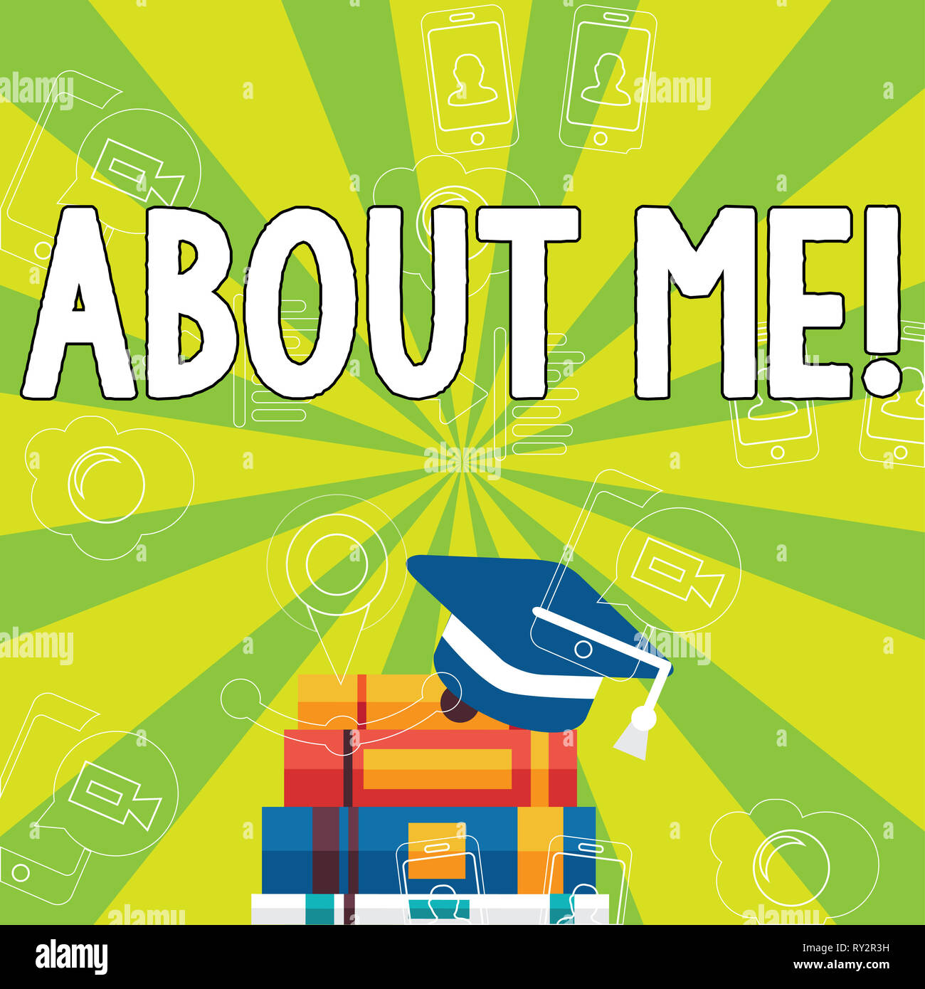 Writing note showing About Me. Business concept for My Personal ...