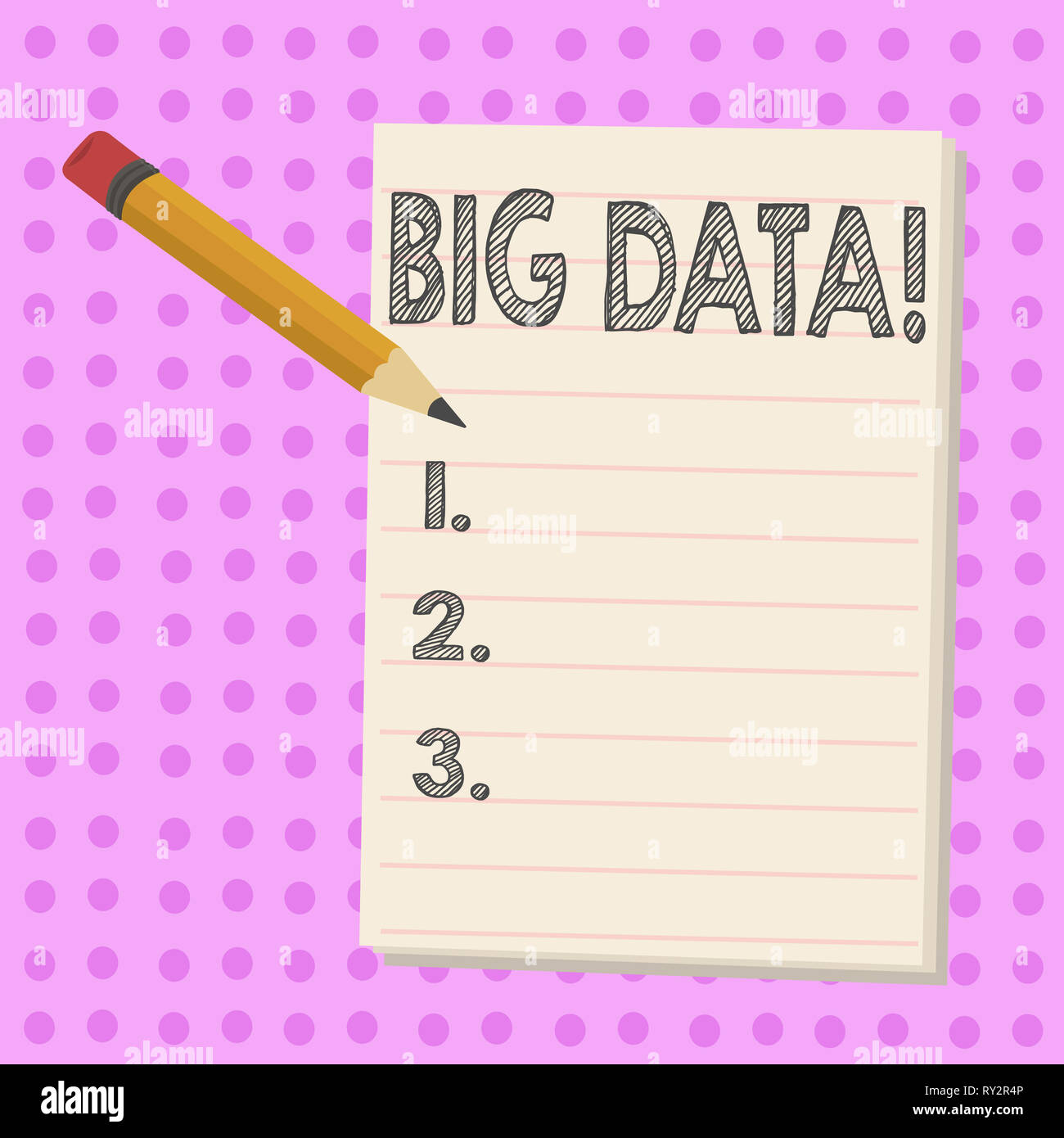Writing note showing Big Data. Business concept for Large amount of ...