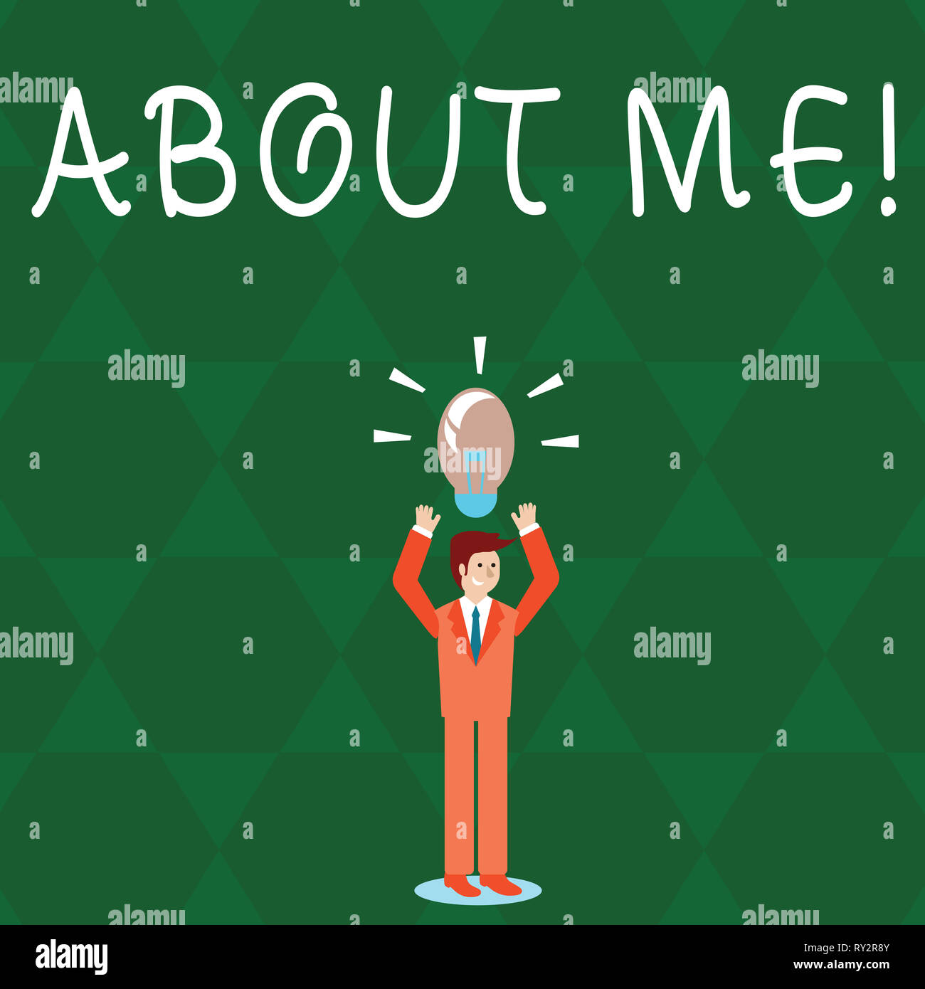 Text sign showing About Me. Business photo text My Personal ...