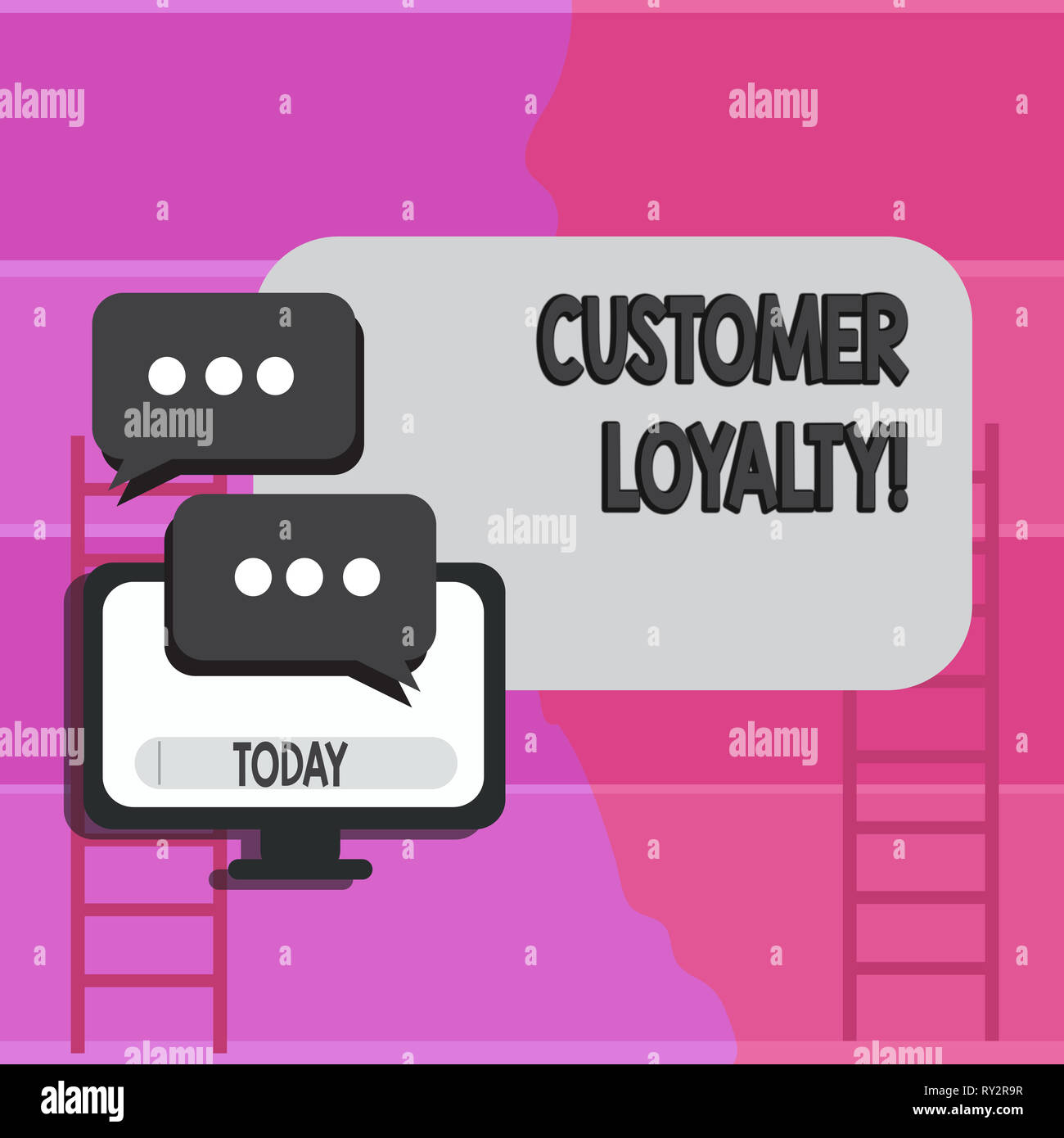 Writing note showing Customer Loyalty. Business concept for Client ...
