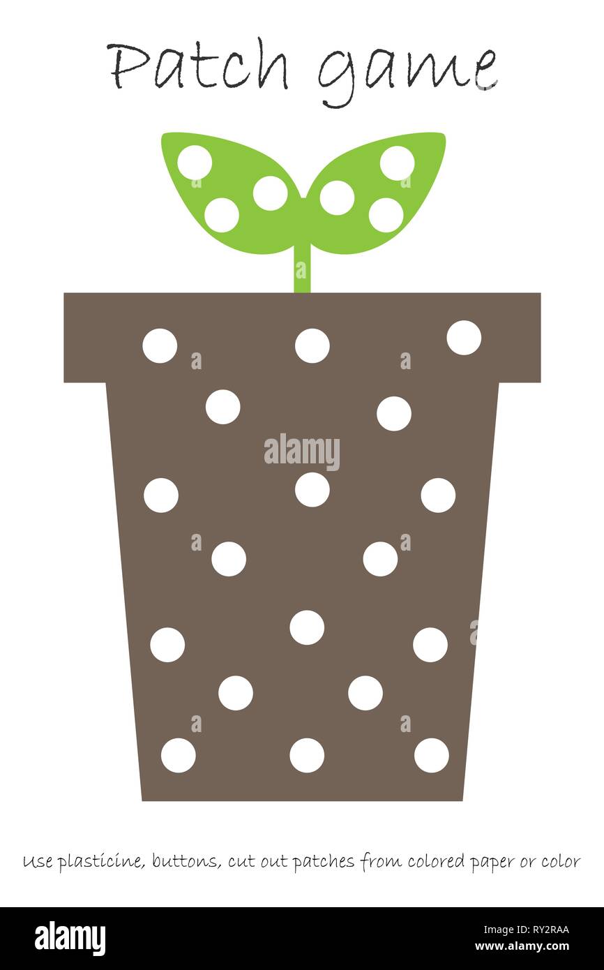 Education Patch game plant in pot for children to develop motor skills ...