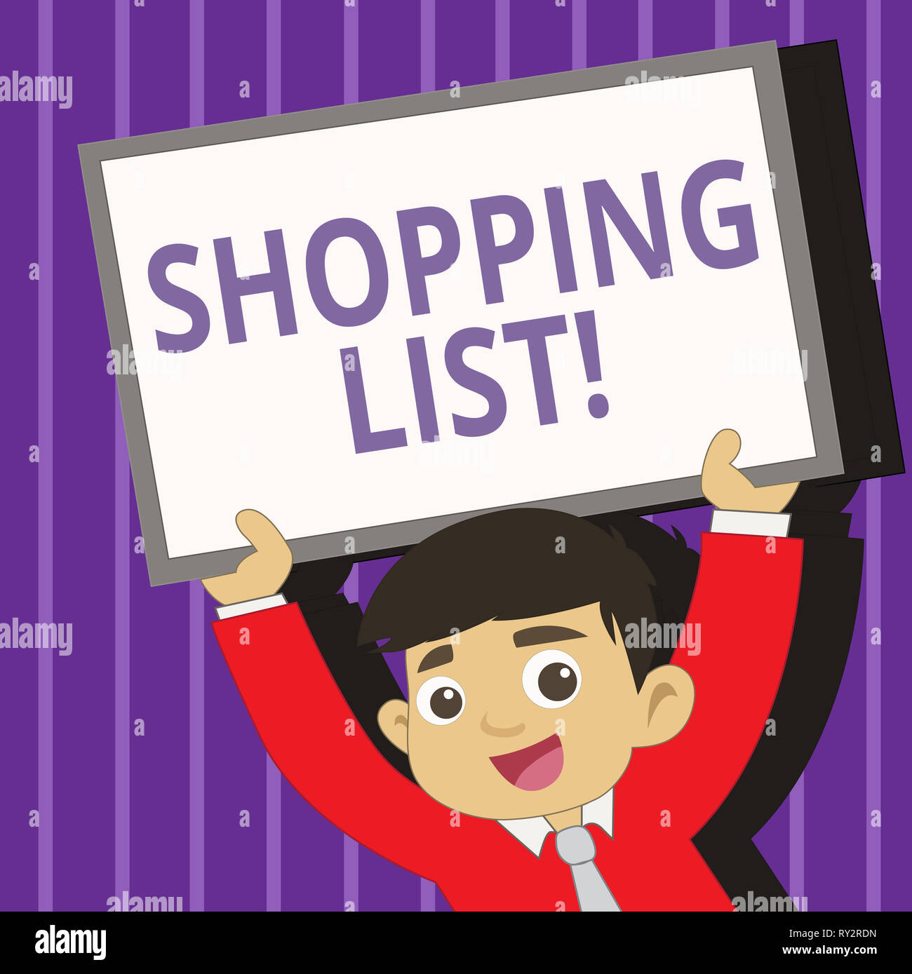 Handwriting text writing Shopping List. Conceptual photo Products ...