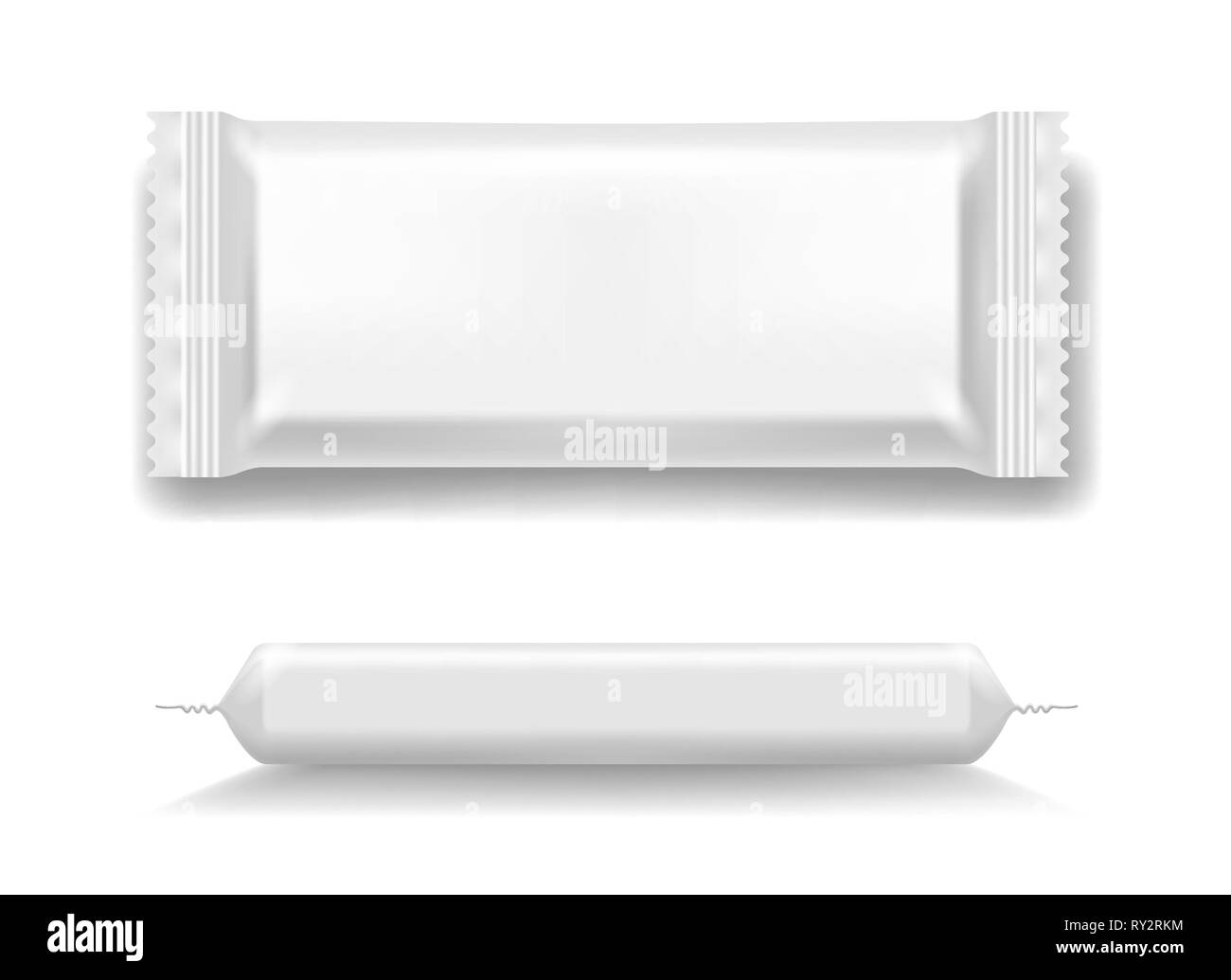 Flow pack. Pack for cookie and snack, chocolate and food in cafe ...