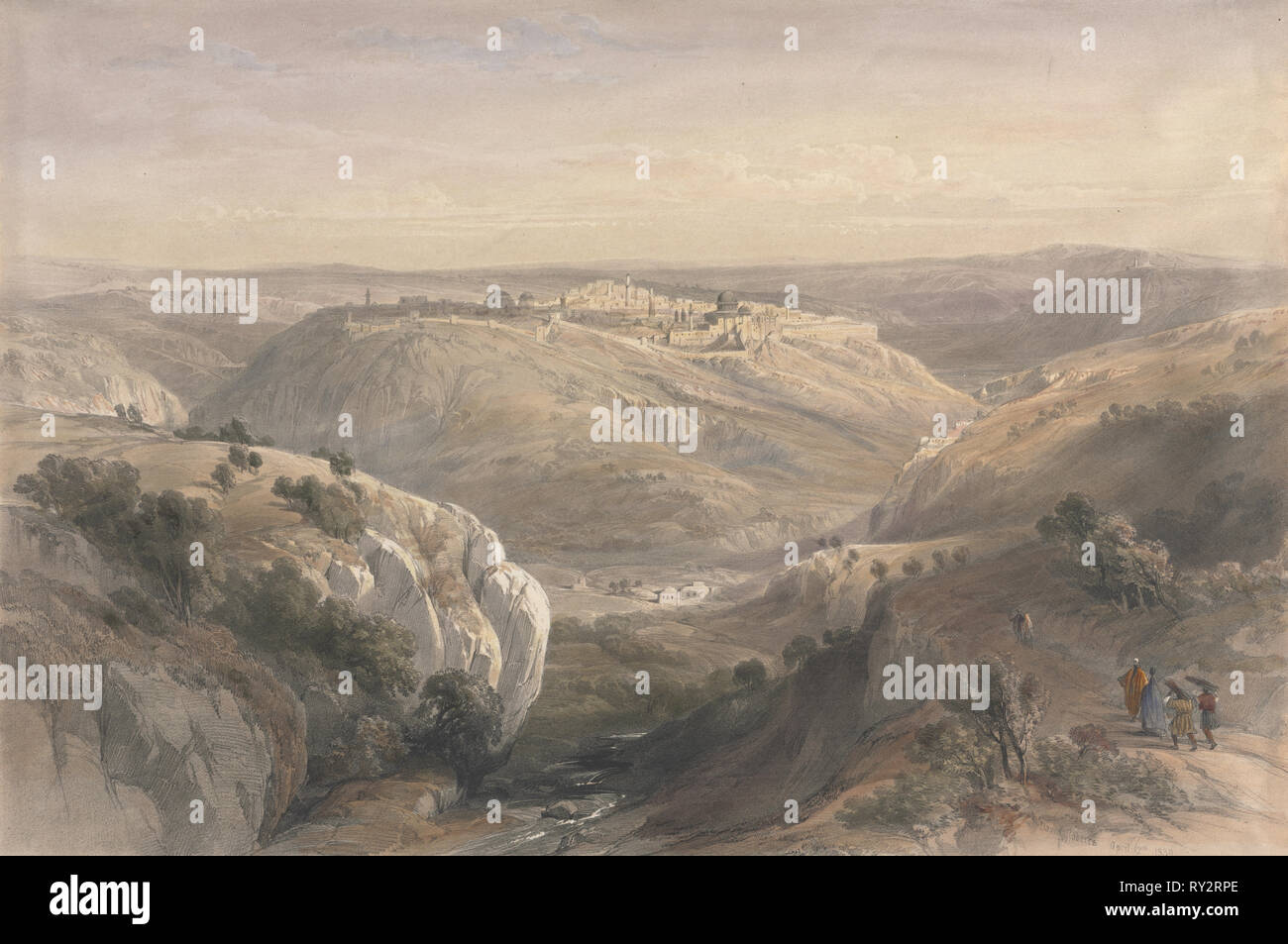 Jerusalem from the South, 1839. David Roberts (British, 1796-1864 ...