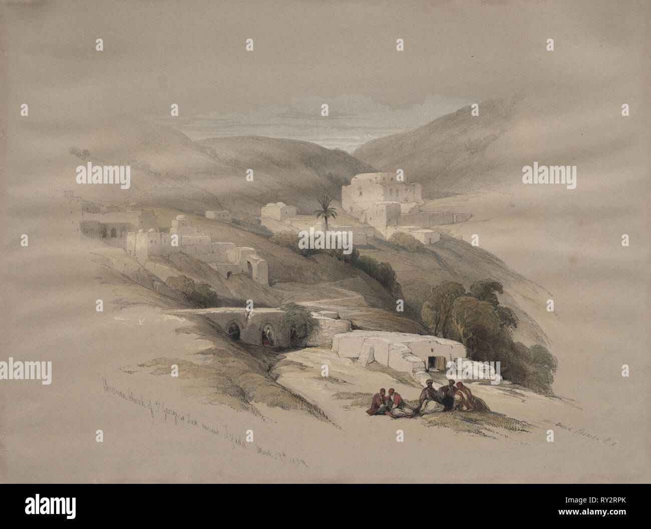 Christian Church of St. George at Ludd, ancient Lydda, 1839. David ...