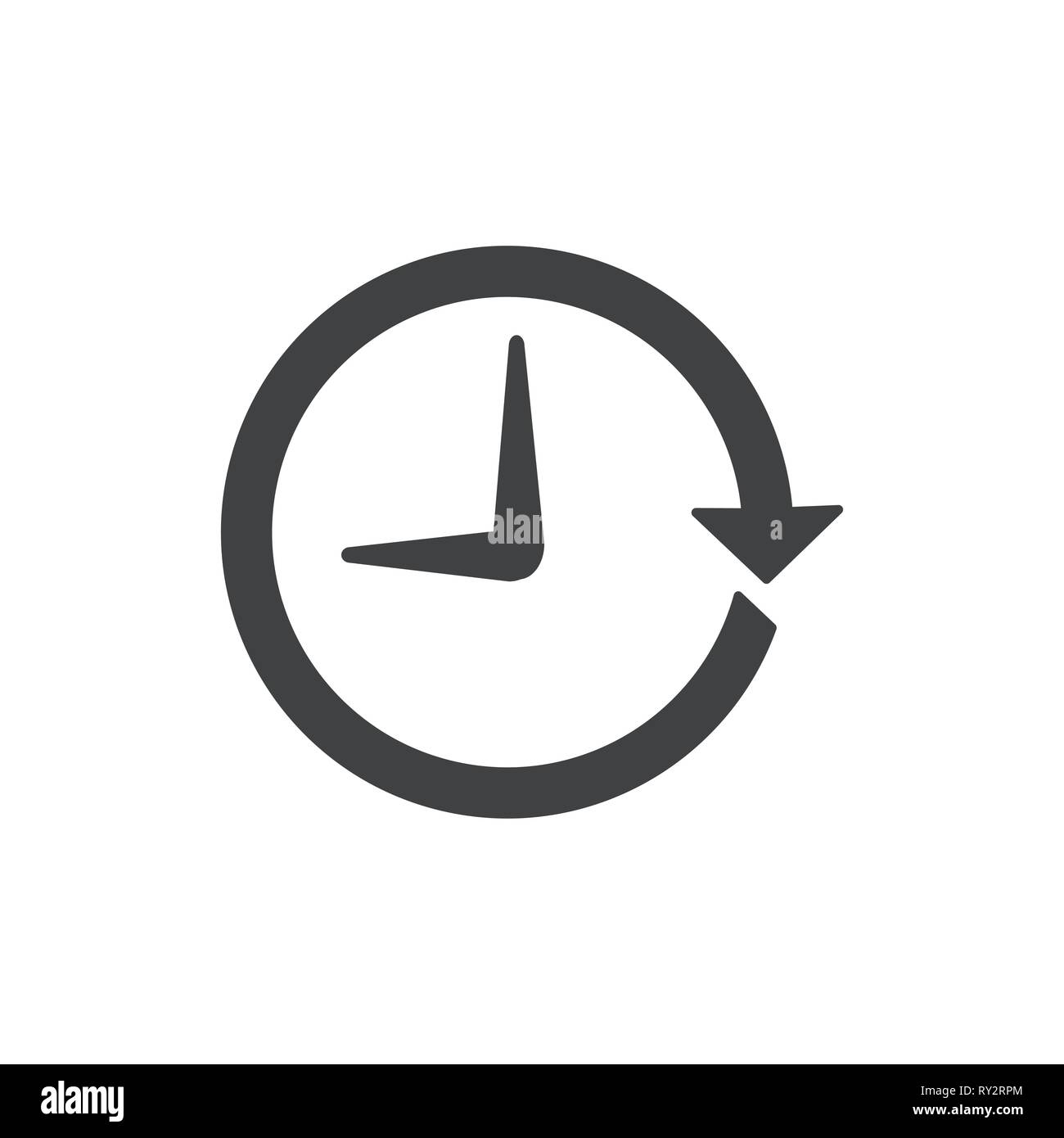 Time Management Icon w Deadline, Hurry, and Punctual Symbolism Stock ...