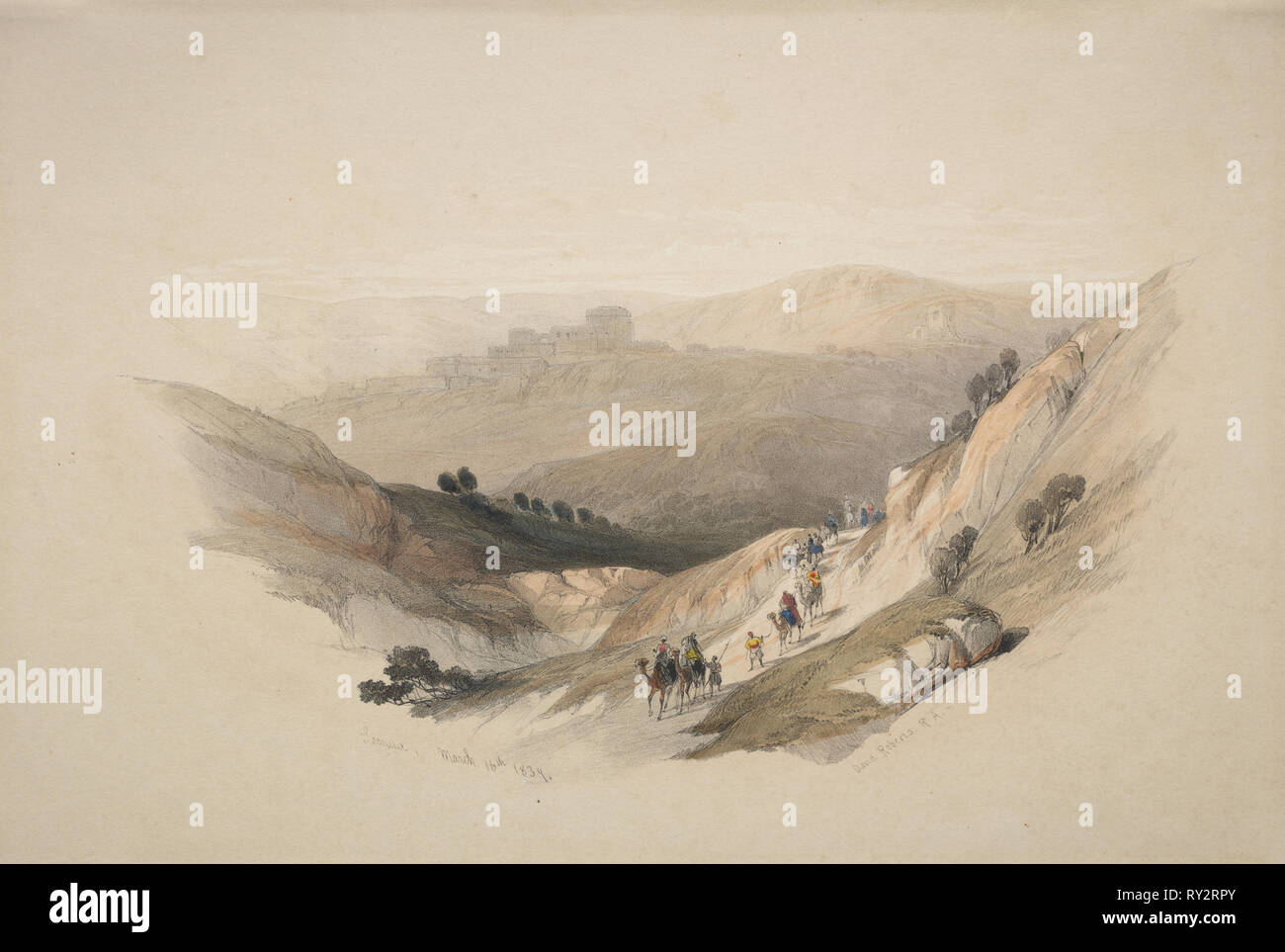 Semua, 1839. David Roberts (British, 1796-1864). Color lithograph Stock ...