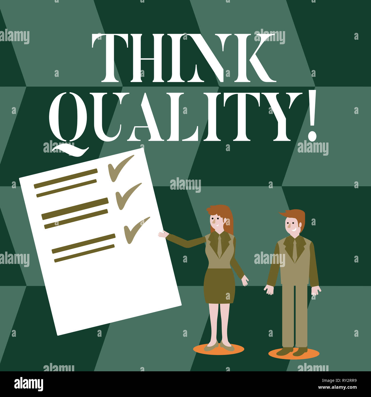 Handwriting text Think Quality. Conceptual photo Thinking of Innovative ...