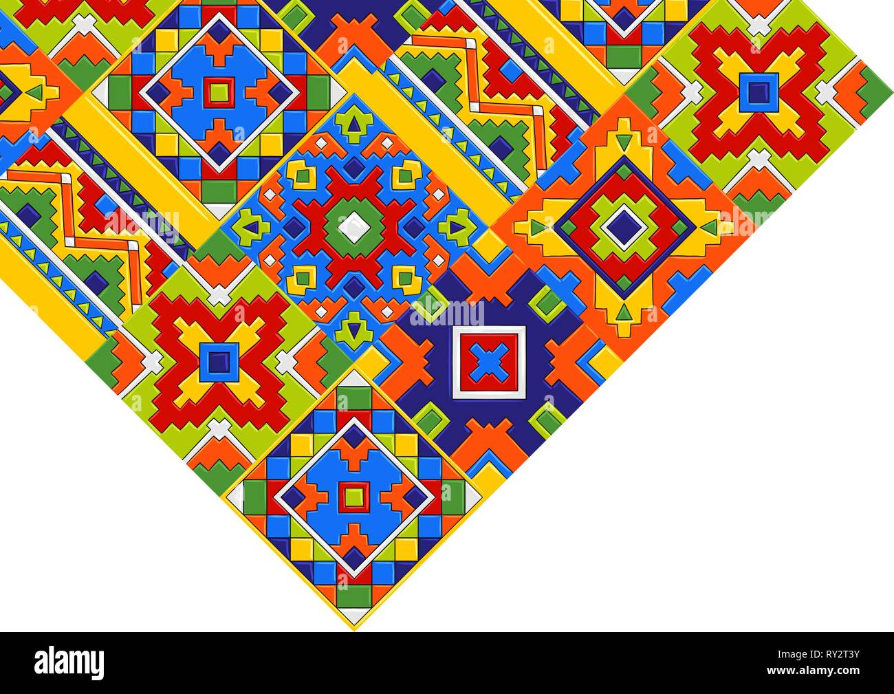 Mexican talavera ceramic tile pattern Stock Vector Image & Art - Alamy