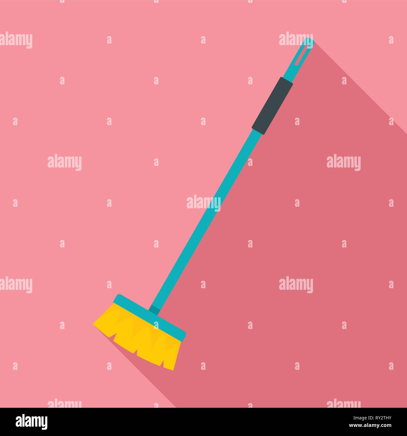 Cleaning mop icon. Flat illustration of cleaning mop vector icon for ...