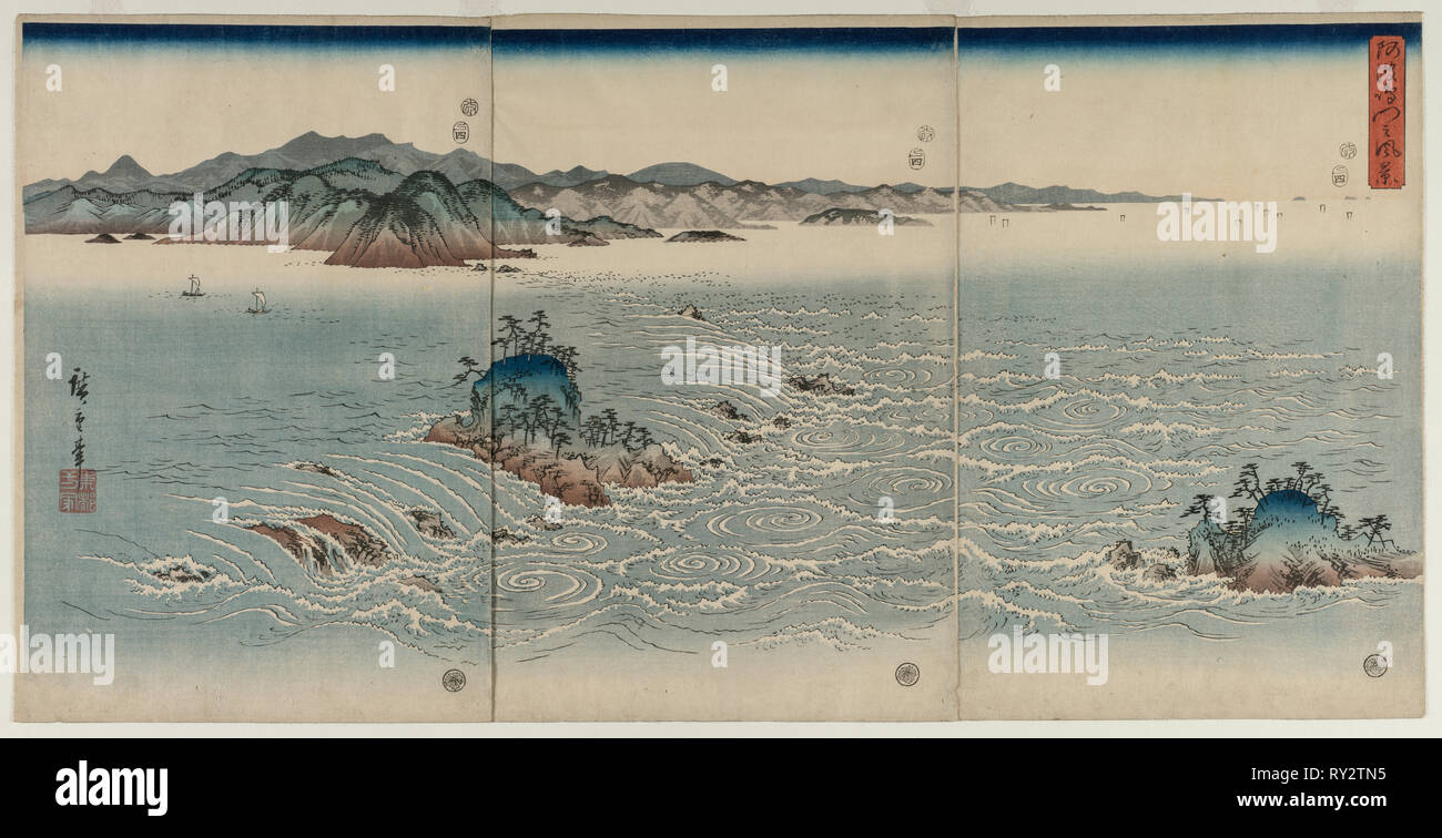 The Whirlpools of Awa, 1857. Utagawa Hiroshige (Japanese, 1797-1858 ...
