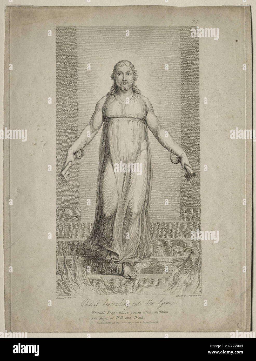 Christ Descending into the Grave. Luigi Schiavonetti (Italian, 1765 ...