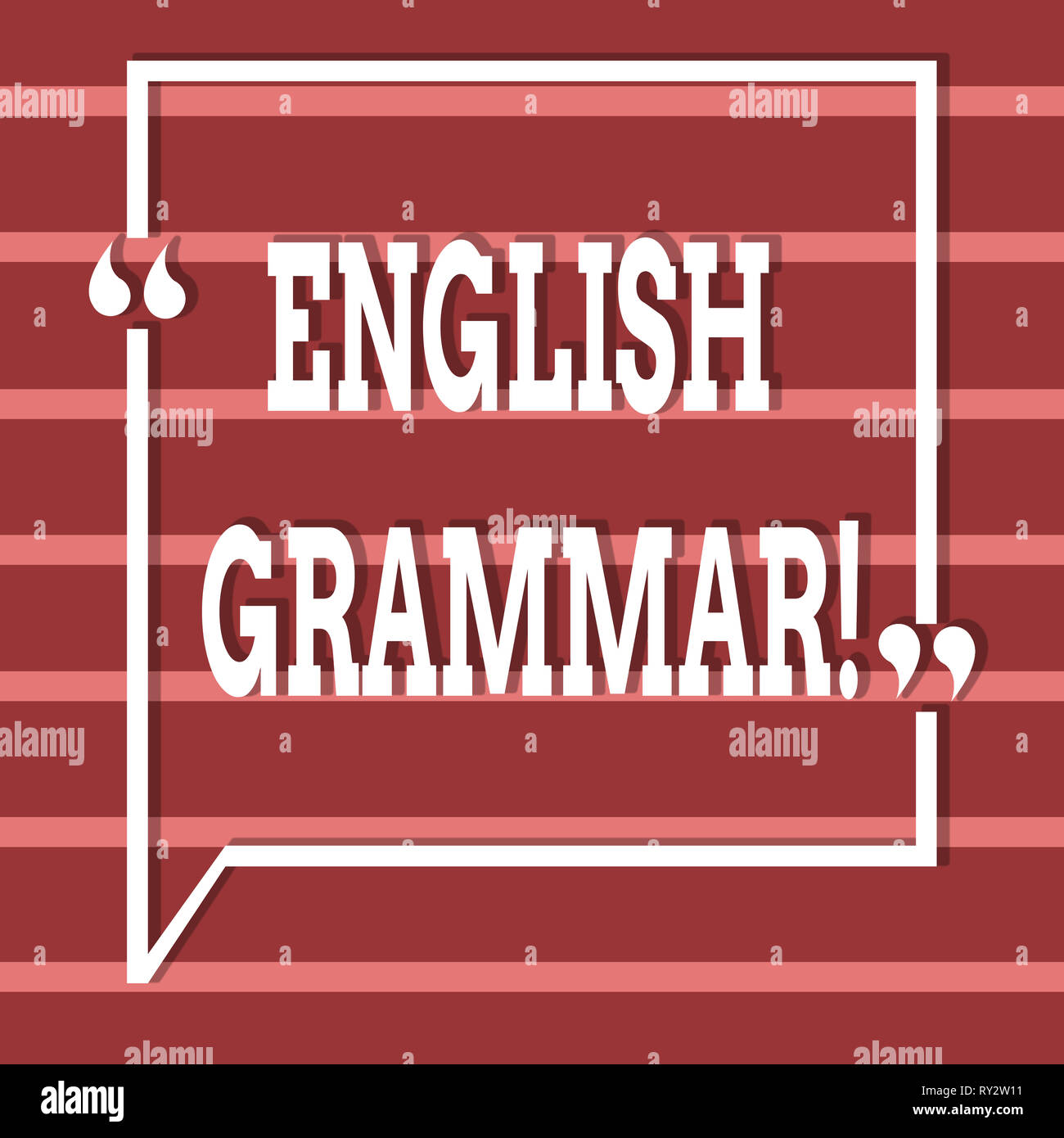 Text sign showing English Grammar. Business photo text Language ...