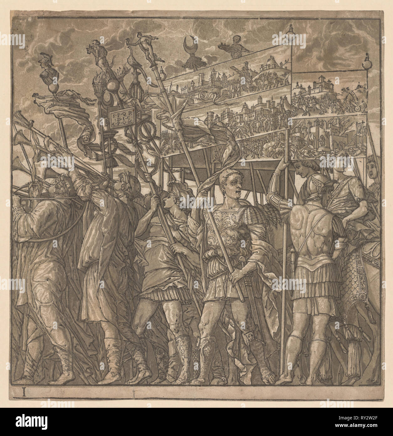 The Triumph of Julius Caesar: Soldiers Carrying the Pictures of War ...