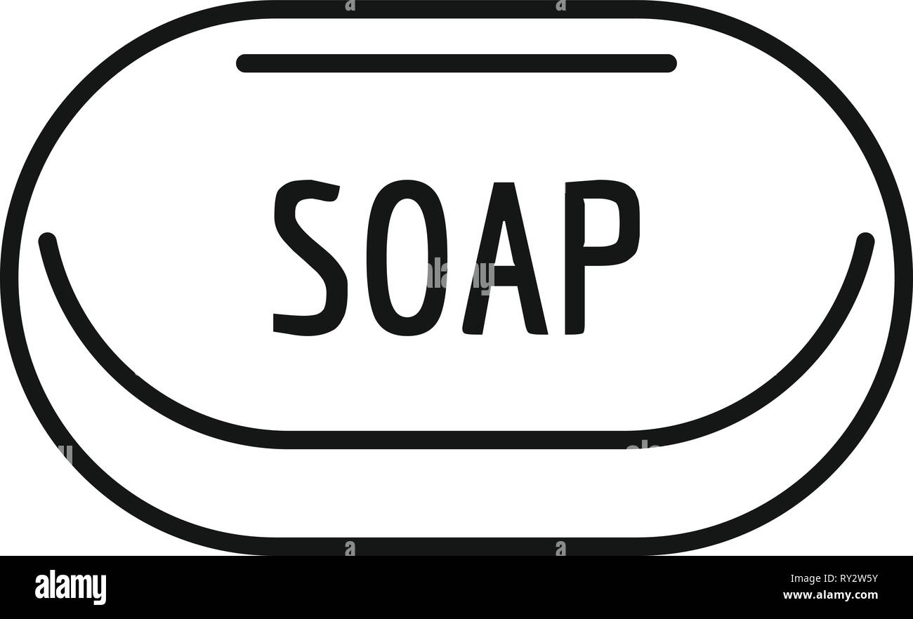 Soap brick icon. Outline soap brick vector icon for web design isolated ...