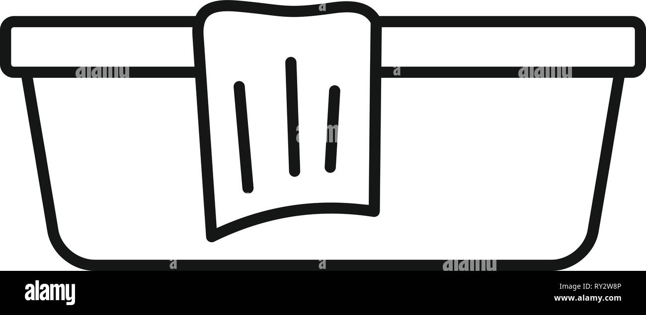 Plastic basin icon. Outline plastic basin vector icon for web design ...