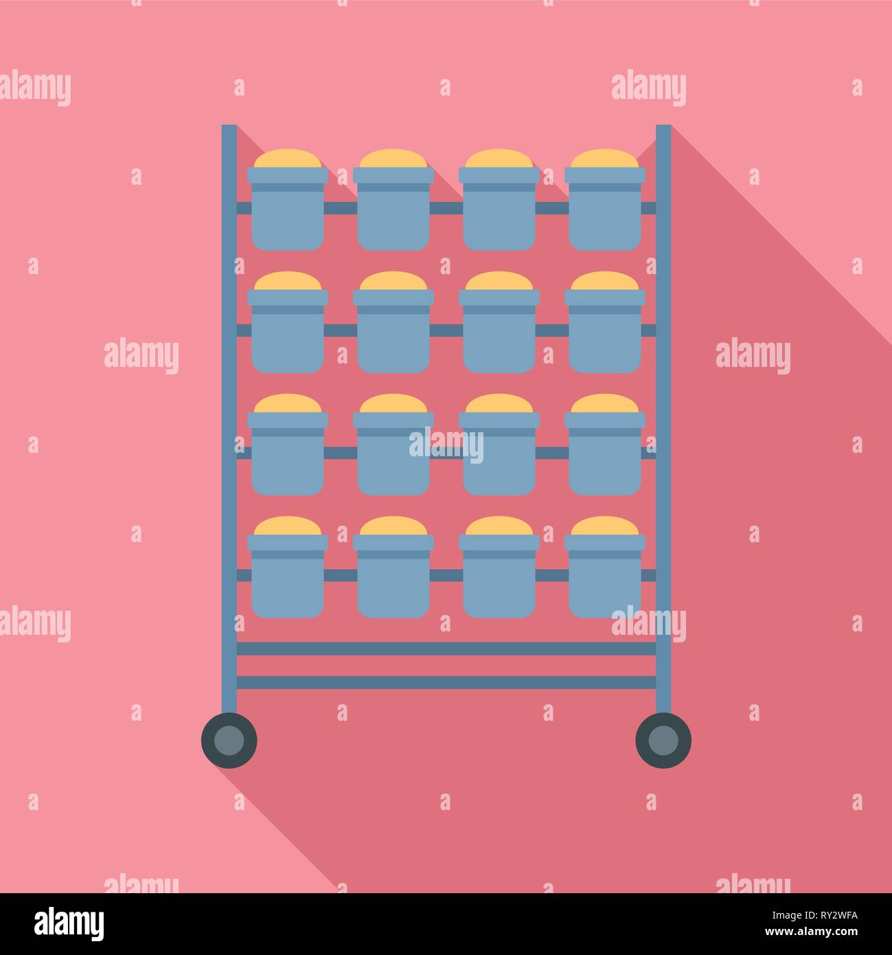 Bakery bread stand icon. Flat illustration of bakery bread stand vector ...