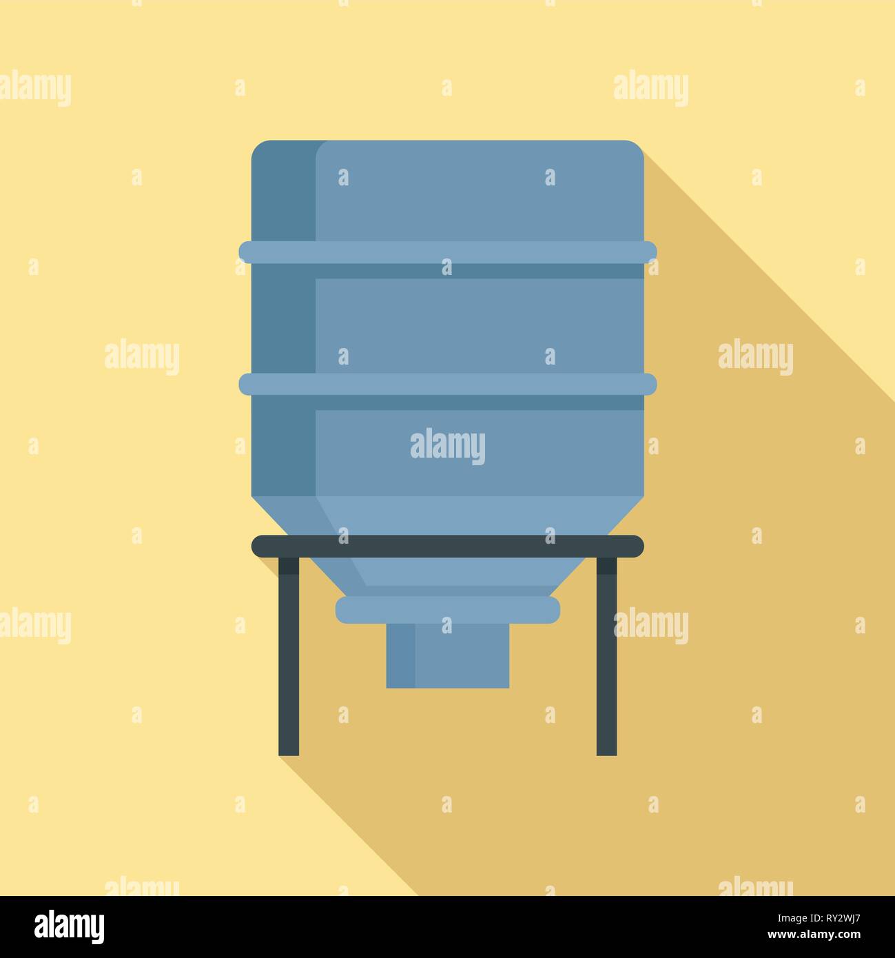 Bread flour tank icon. Flat illustration of bread flour tank vector ...