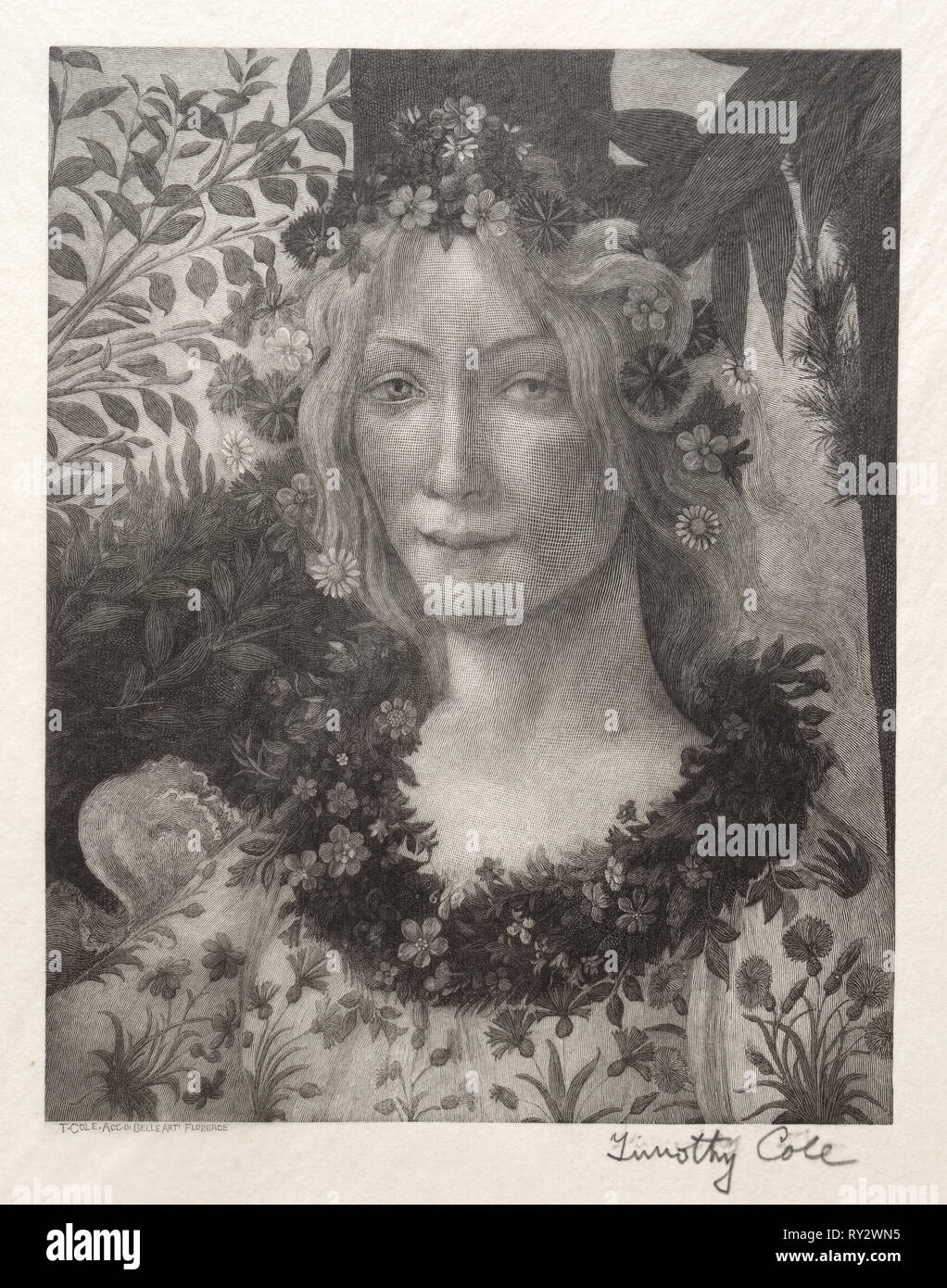 Old Italian Masters: Head of Flora, 1888-1892. Timothy Cole (American ...
