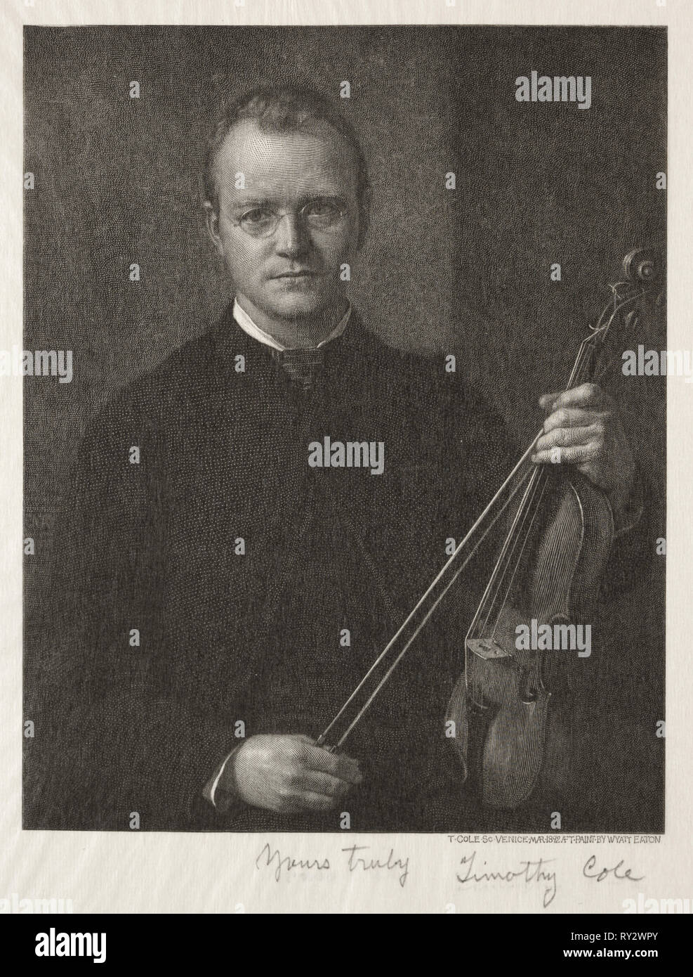 Old Italian Masters: Portrait of Timothy Cole (Man with Violin), 1892 ...