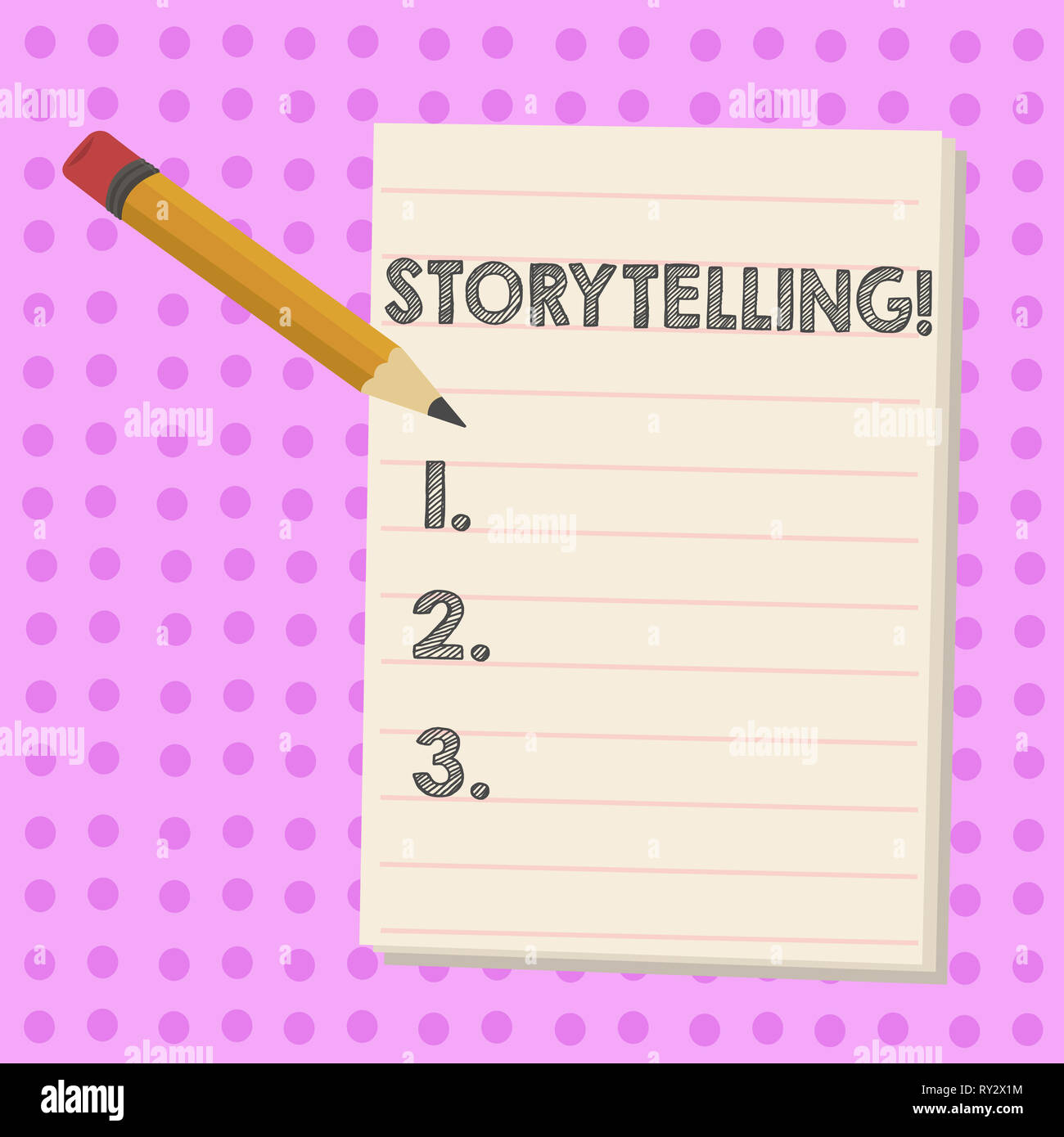 Writing note showing Storytelling. Business concept for Tell short ...