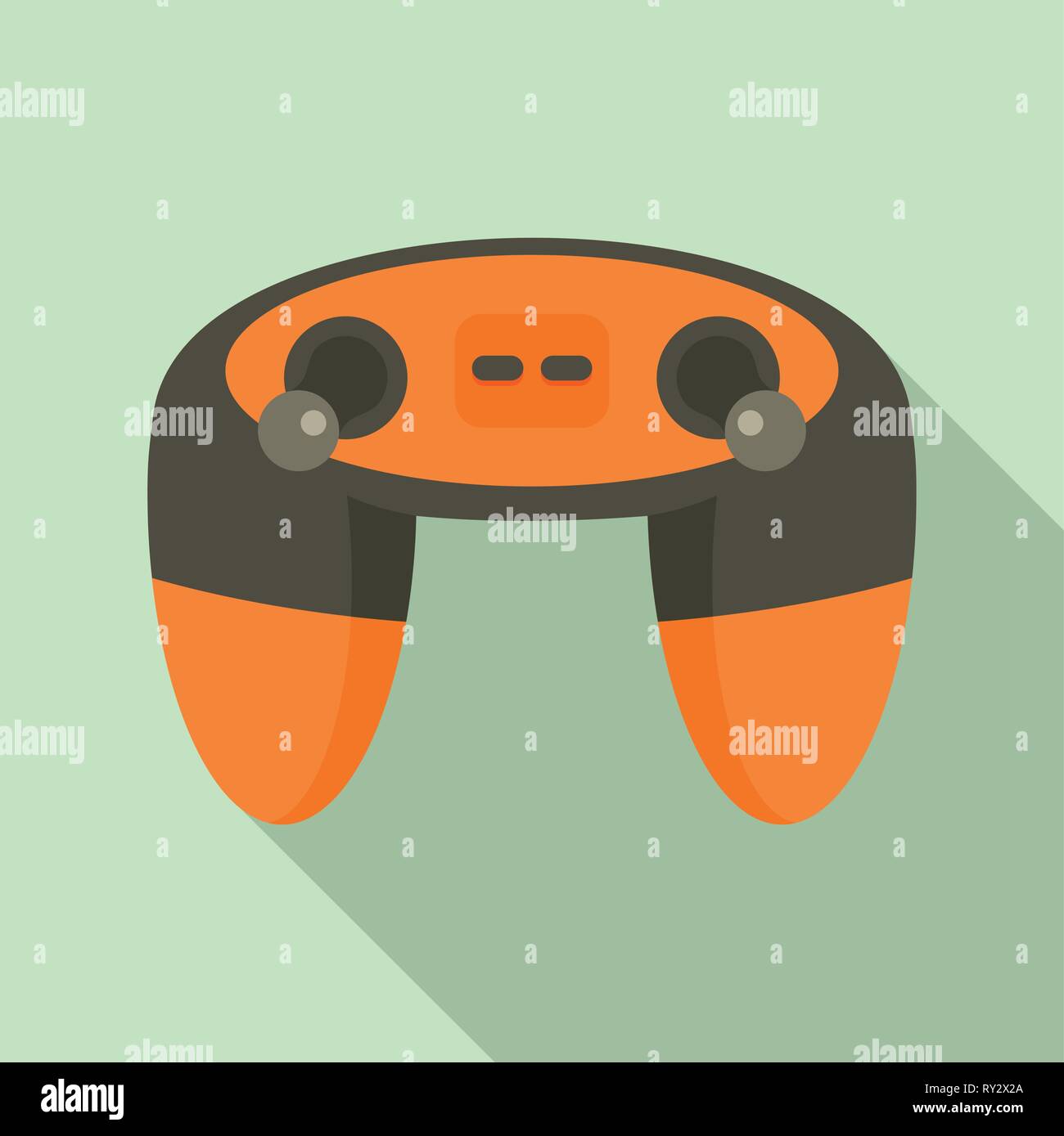 Futuristic game controller icon. Flat illustration of futuristic game ...