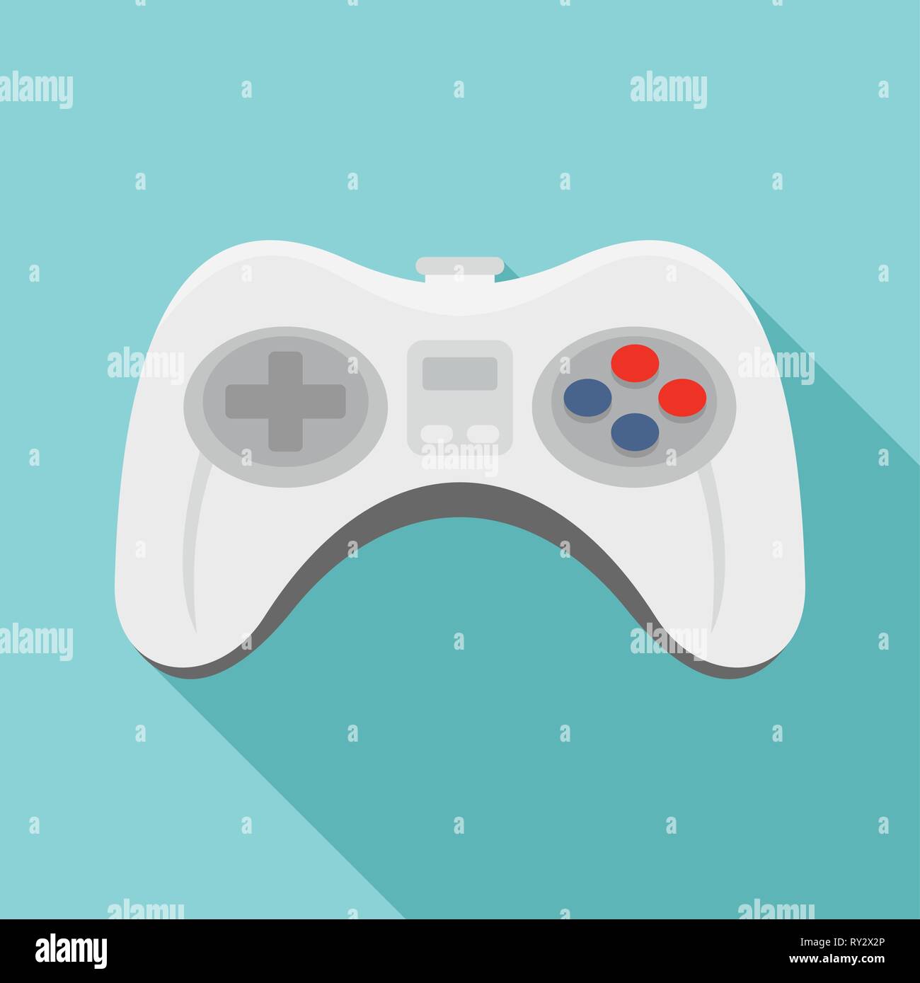 Videogame controller icon. Flat illustration of videogame controller ...