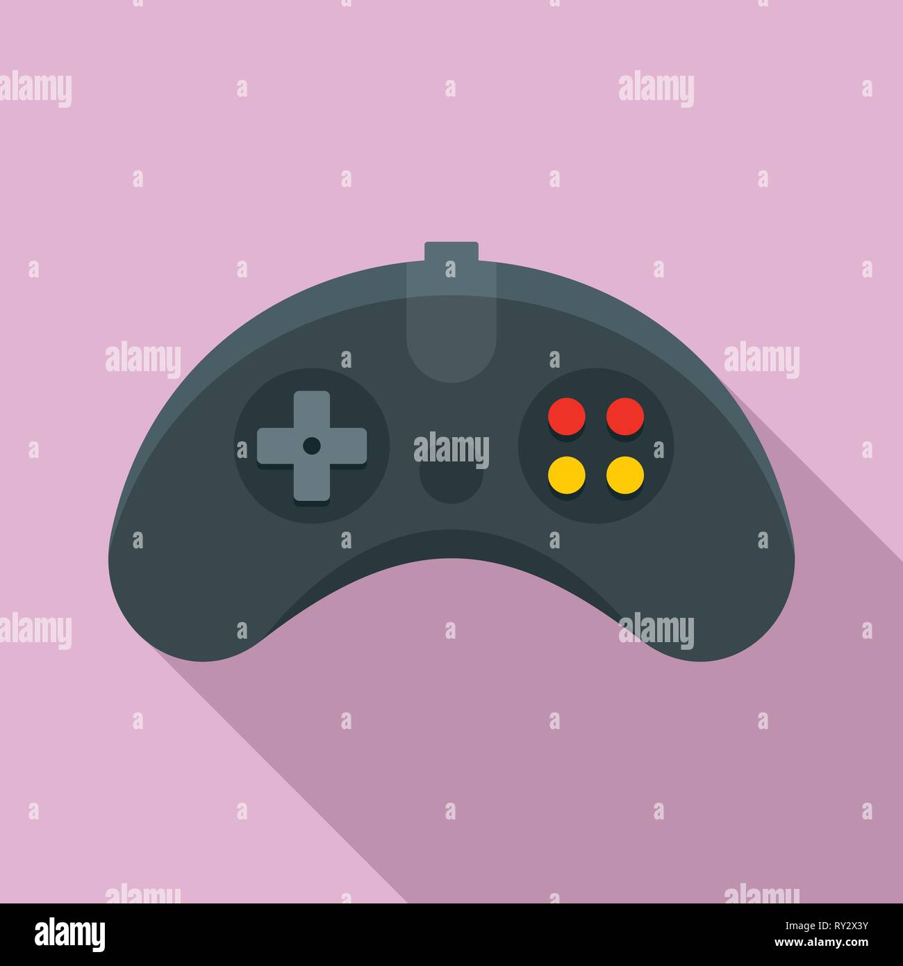 Ergonomic joystick icon. Flat illustration of ergonomic joystick vector ... Ergonomic joystick icon. Flat illustration of ergonomic joystick vector ...