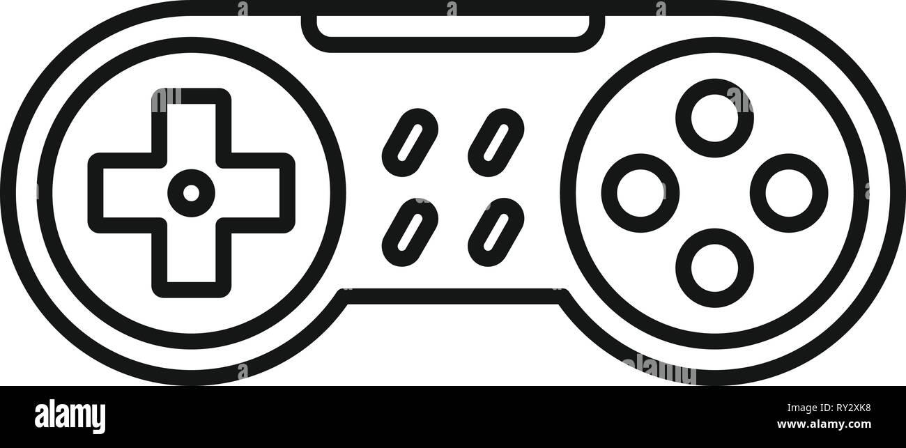 Game controller icon. Outline game controller vector icon for web ...