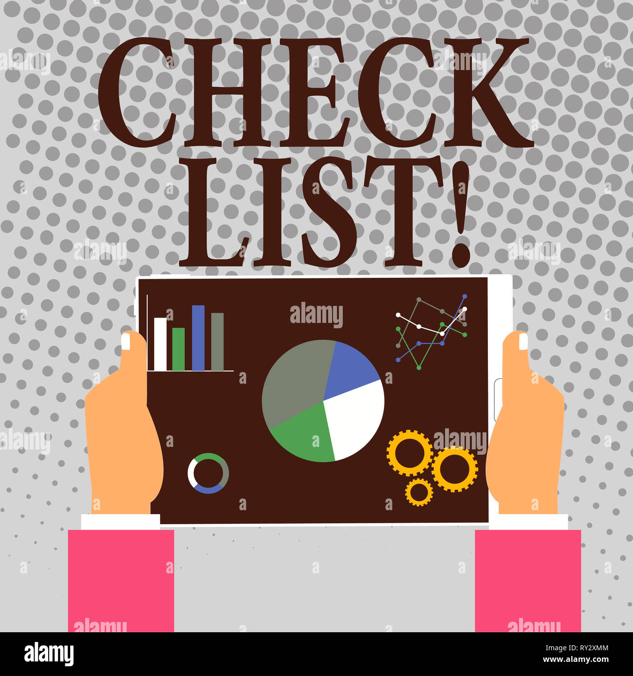 Writing note showing Check List. Business concept for Items required ...