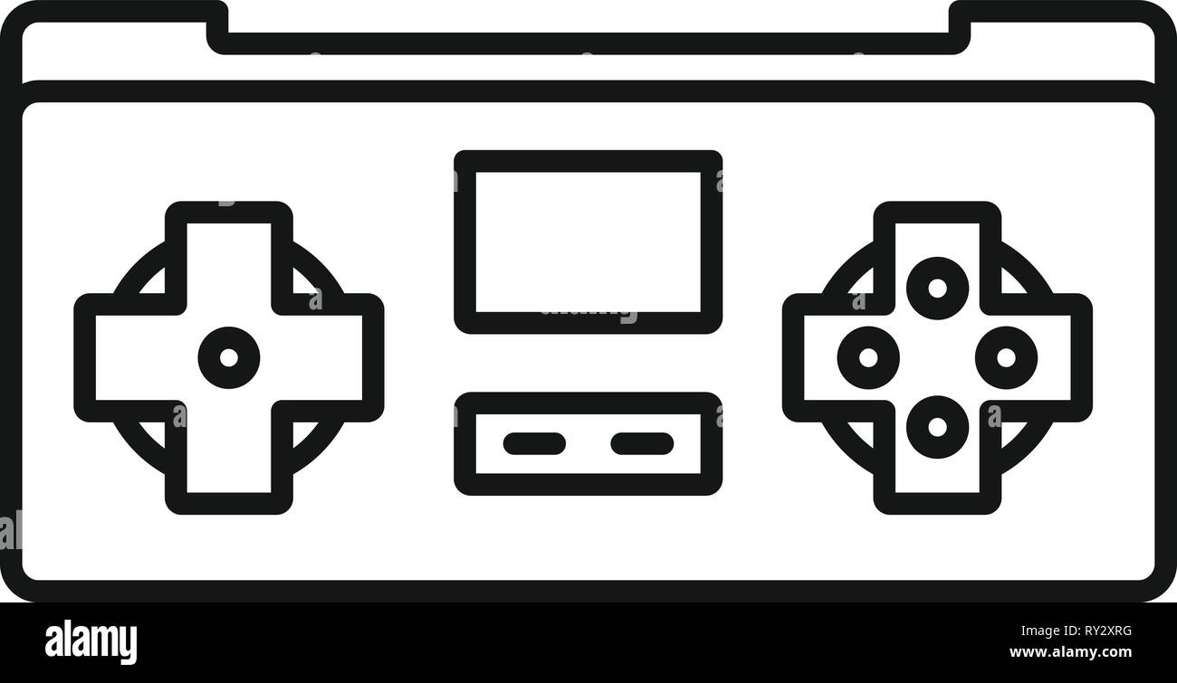 Gaming controller icon. Outline gaming controller vector icon for web ...