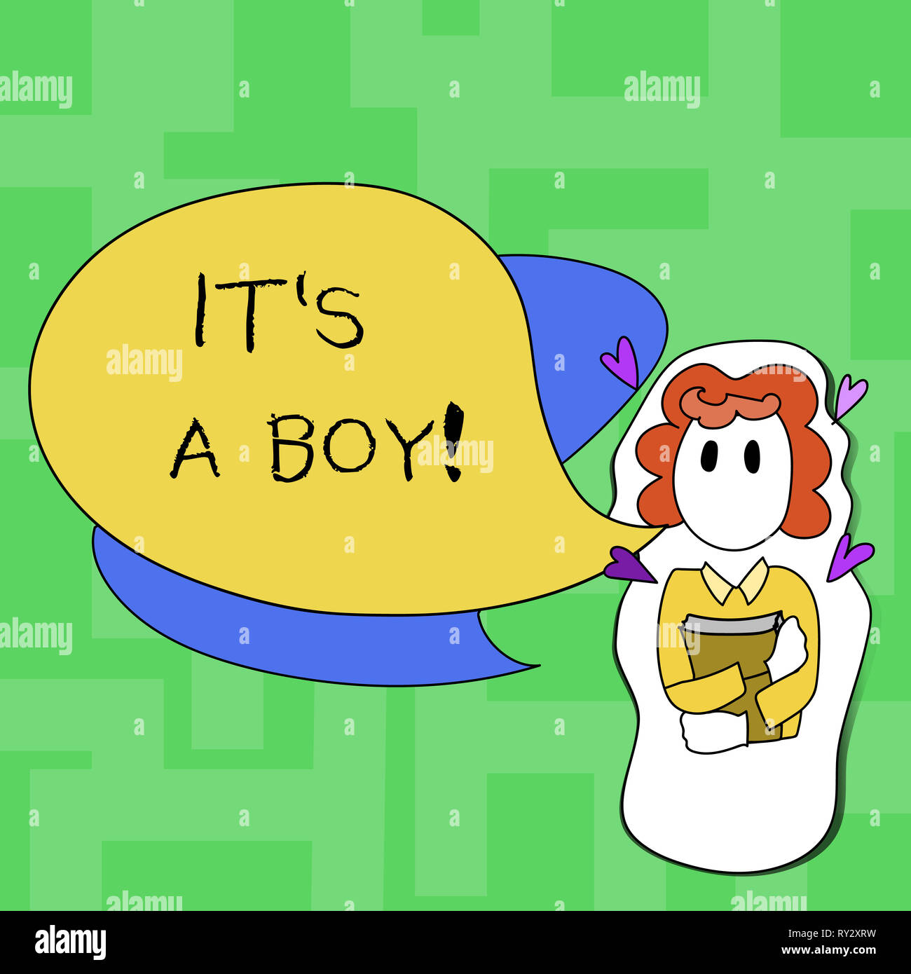 Text sign showing It S A Boy. Business photo text Male baby is coming ...