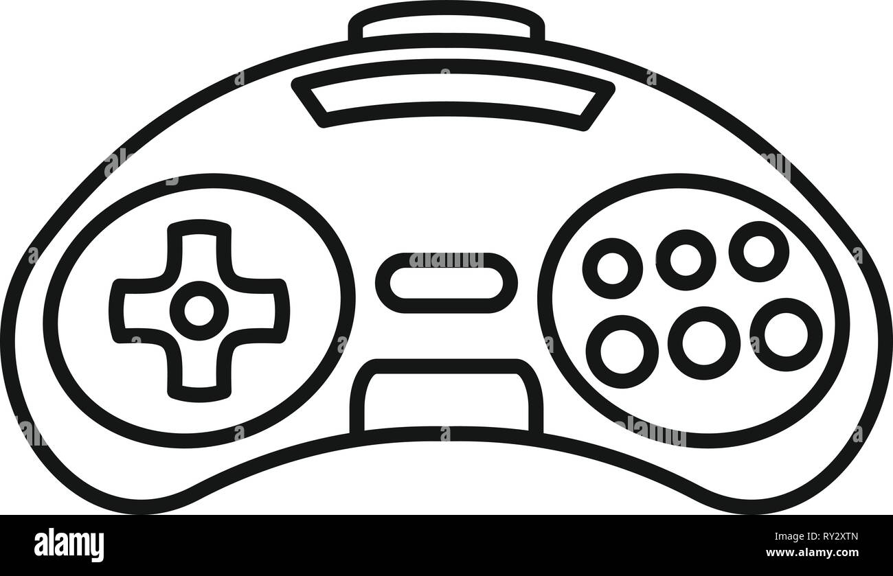 Videogame controller icon. Outline videogame controller vector icon for ...
