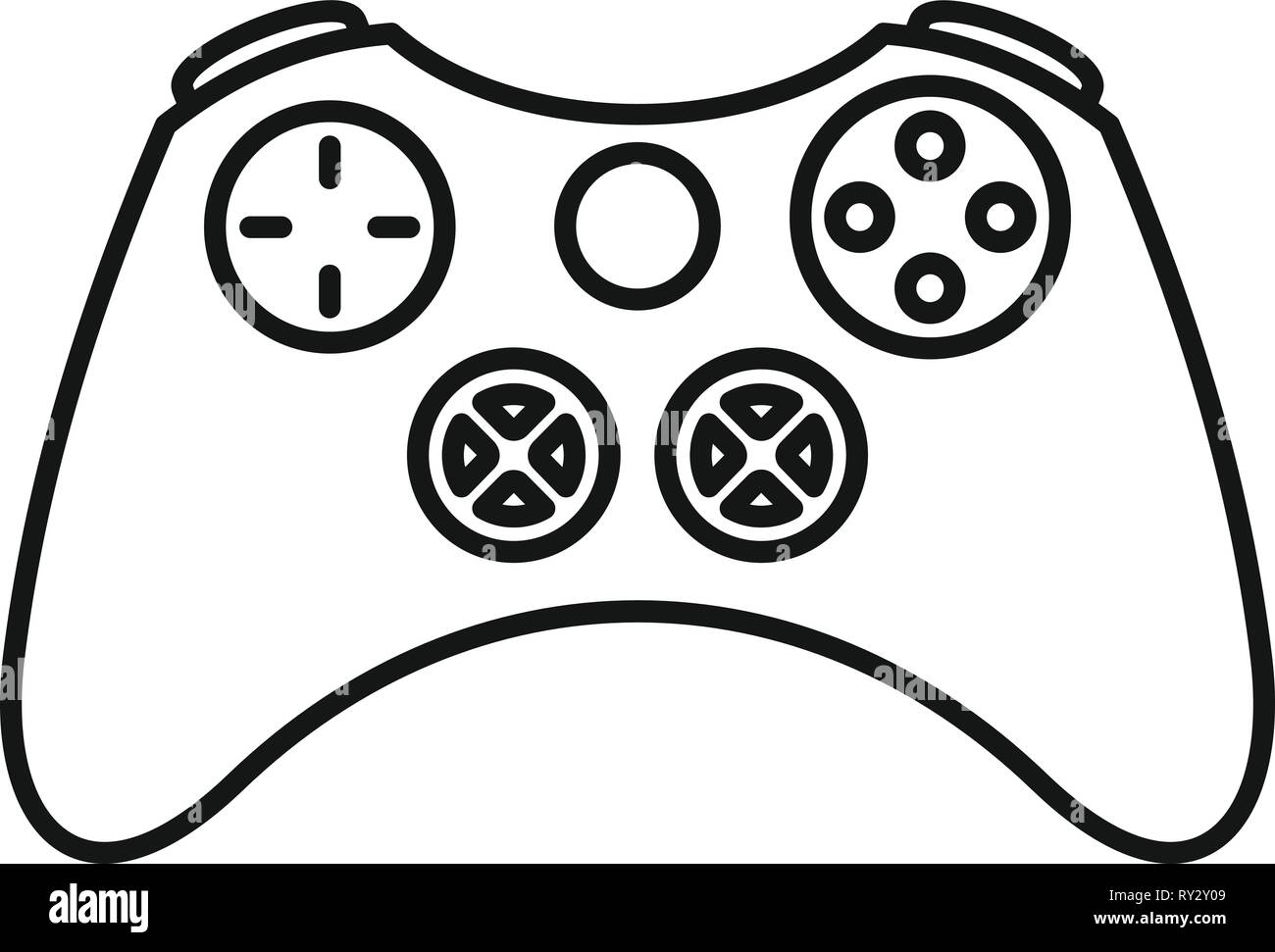Vintage gamepad icon. Outline vintage gamepad vector icon for web ...