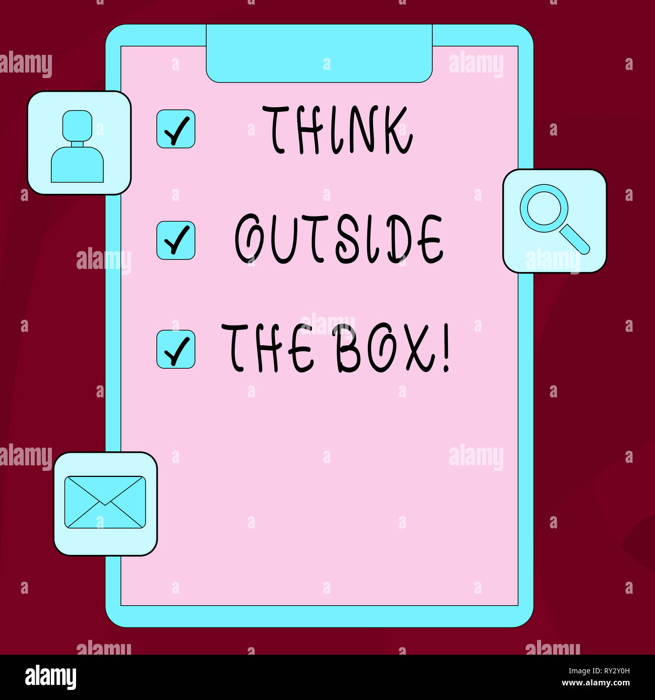 Word writing text Think Outside The Box. Business photo showcasing ...