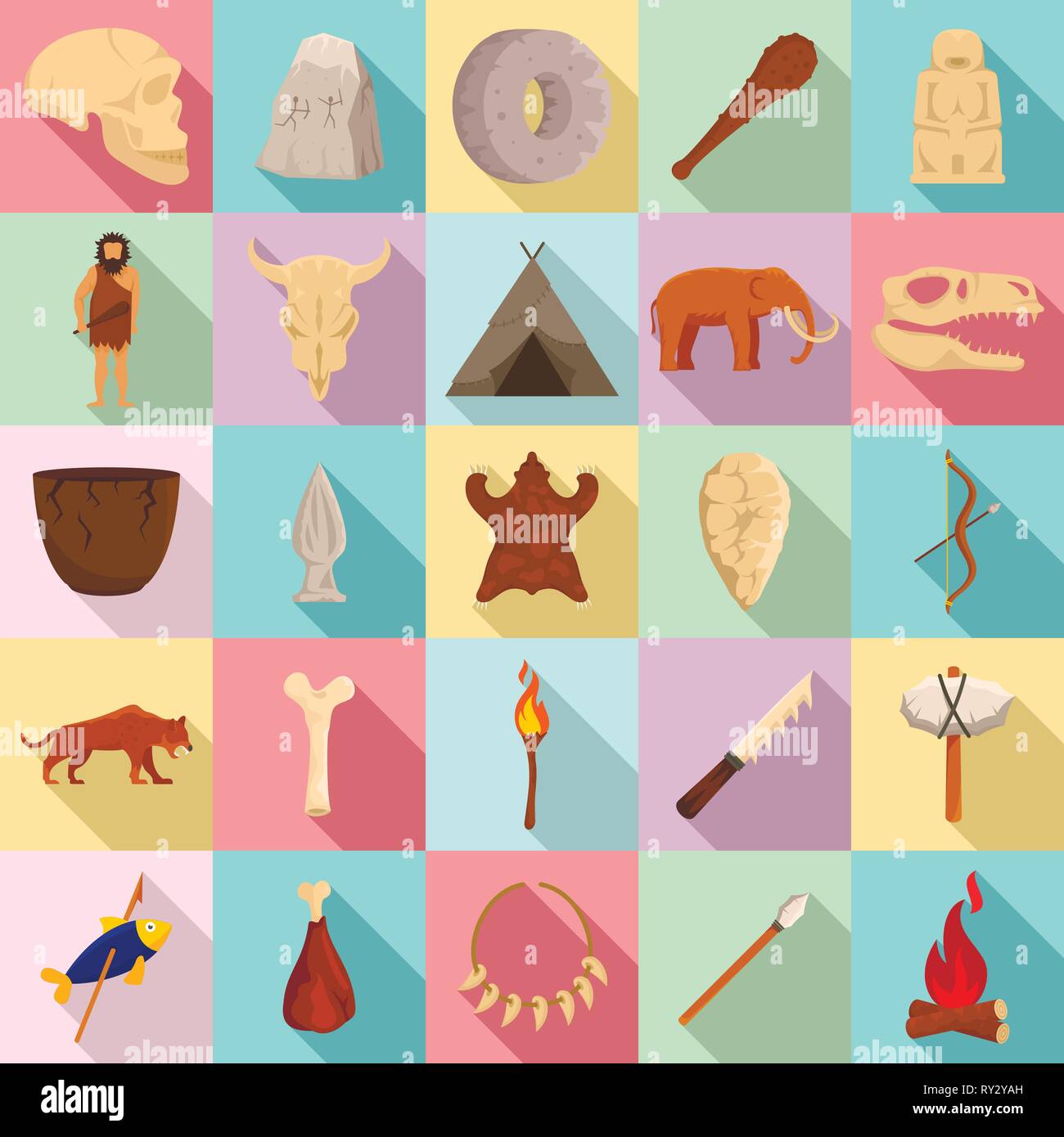 Ancient cave dwellers Stock Vector Images - Alamy