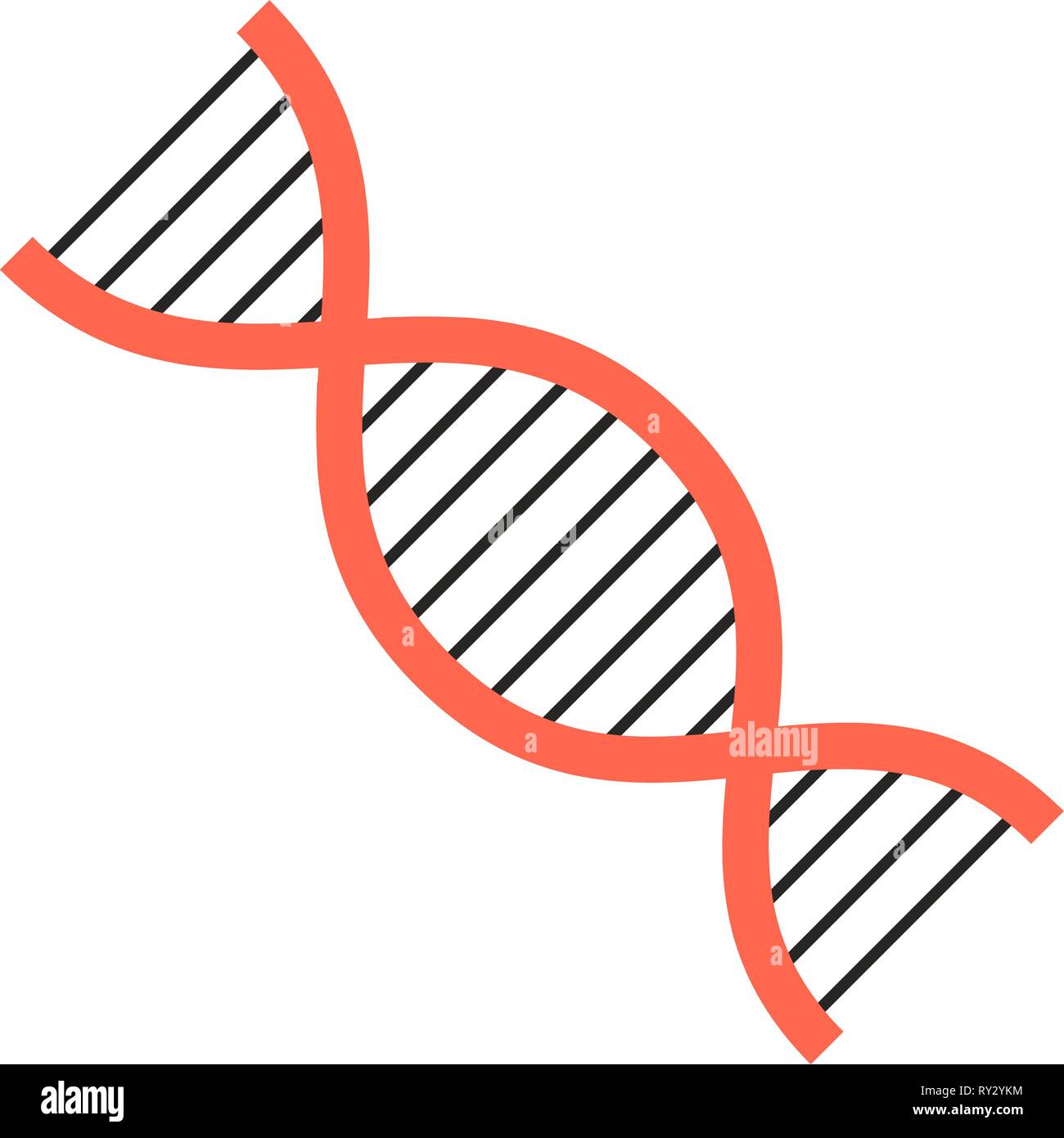 Dna icon. Cartoon of dna vector icon for web design isolated on white ...