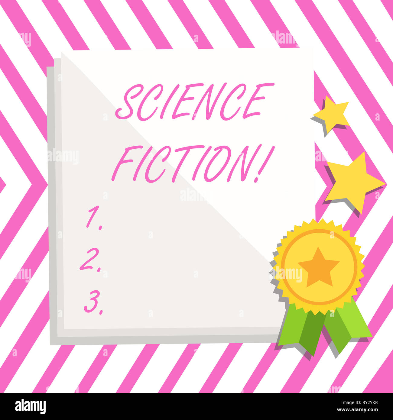 Writing note showing Science Fiction. Business concept for Fantasy ...