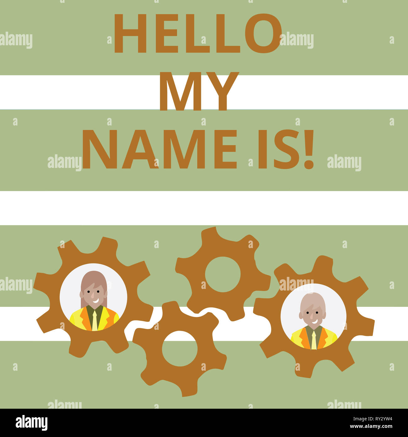 Handwriting text Hello My Name Is. Conceptual photo Introduce yourself ...