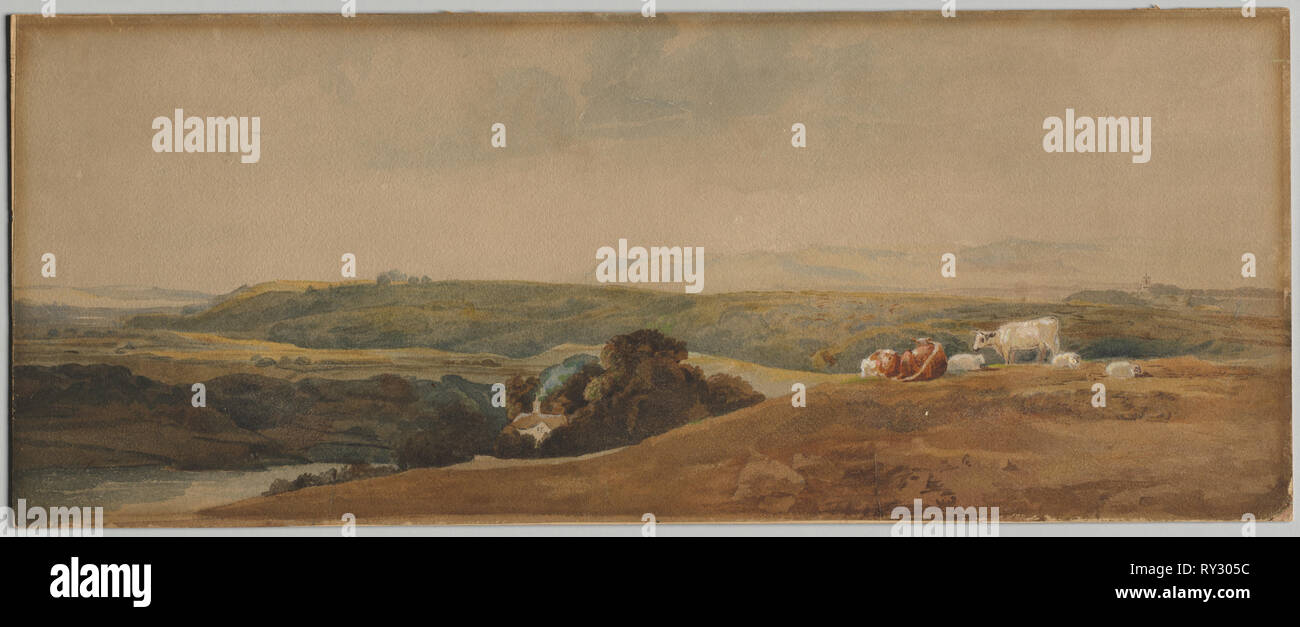 Mountains and Cattle. Peter De Wint (British, 1784-1849). Watercolor ...